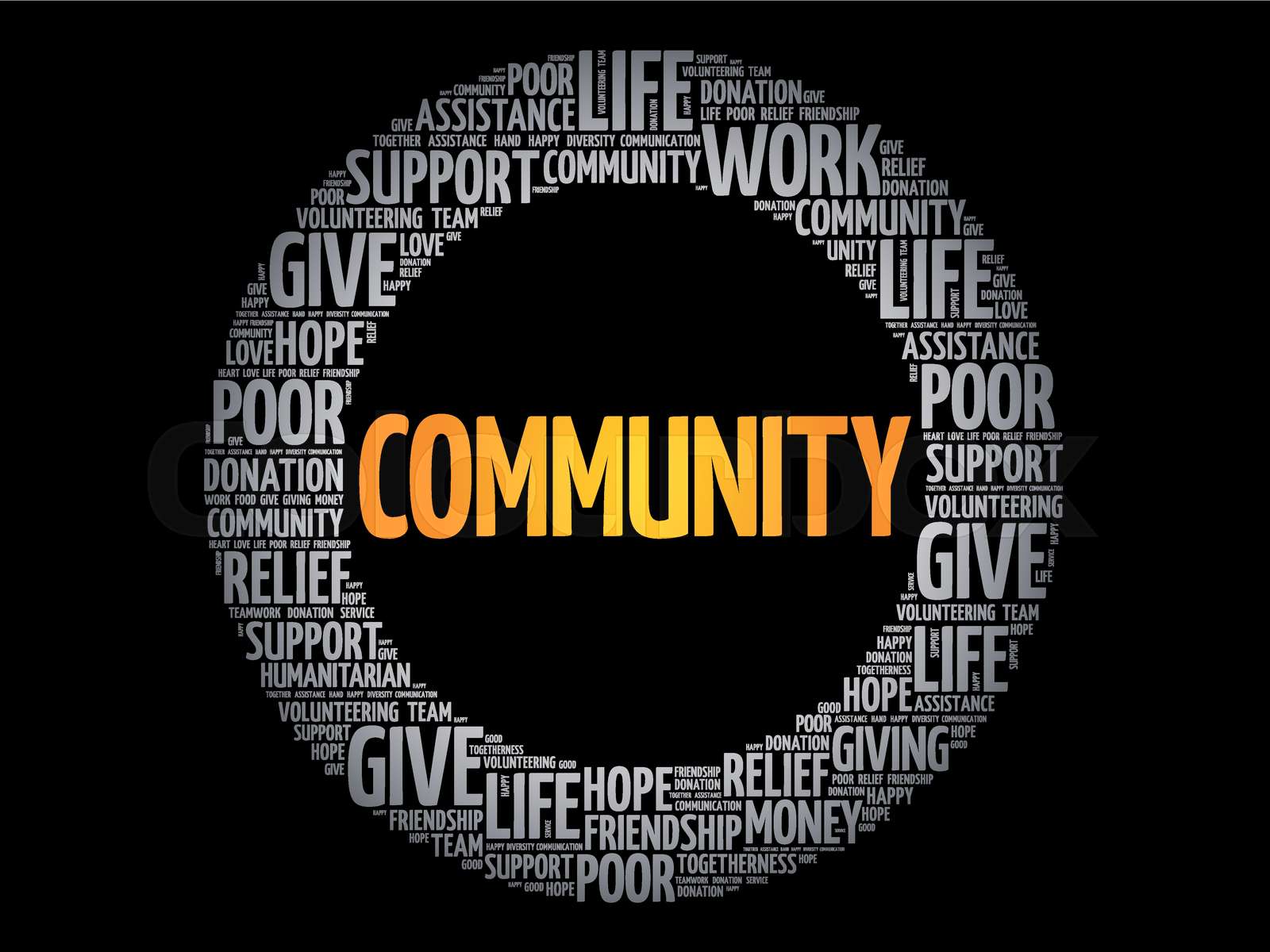 Community word cloud collage | Stock vector | Colourbox