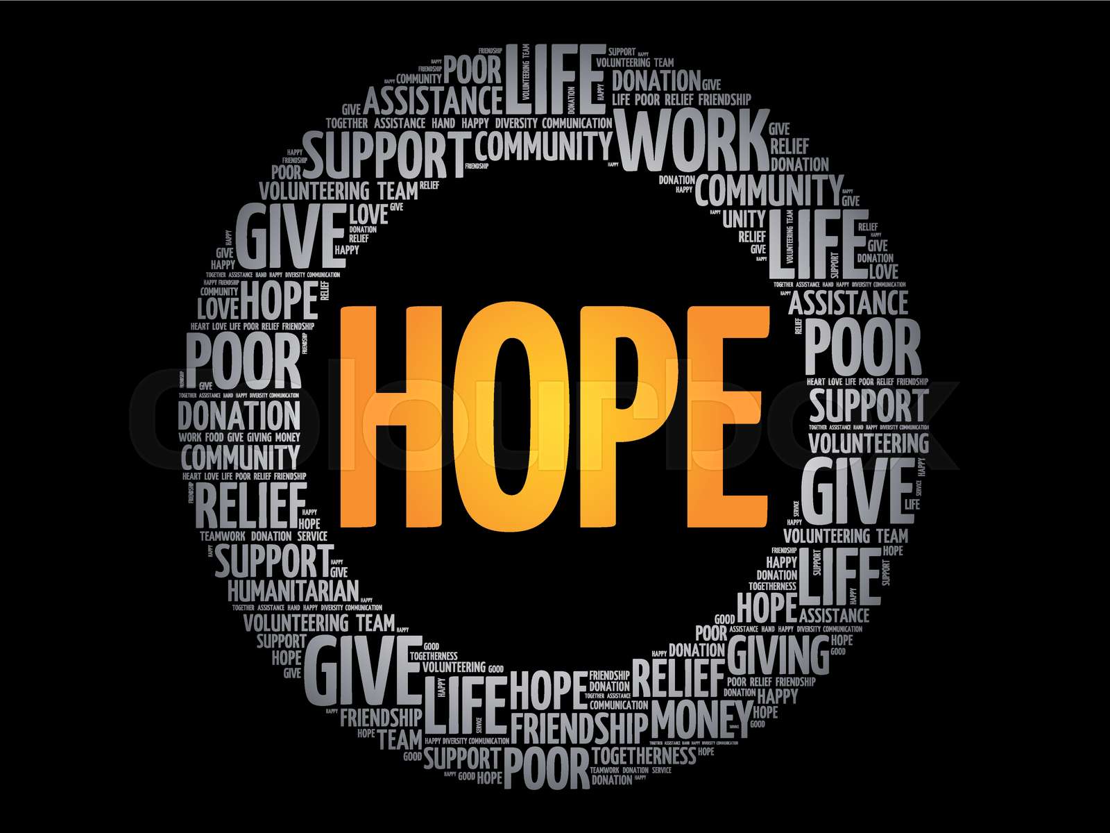 HOPE word cloud collage | Stock vector | Colourbox