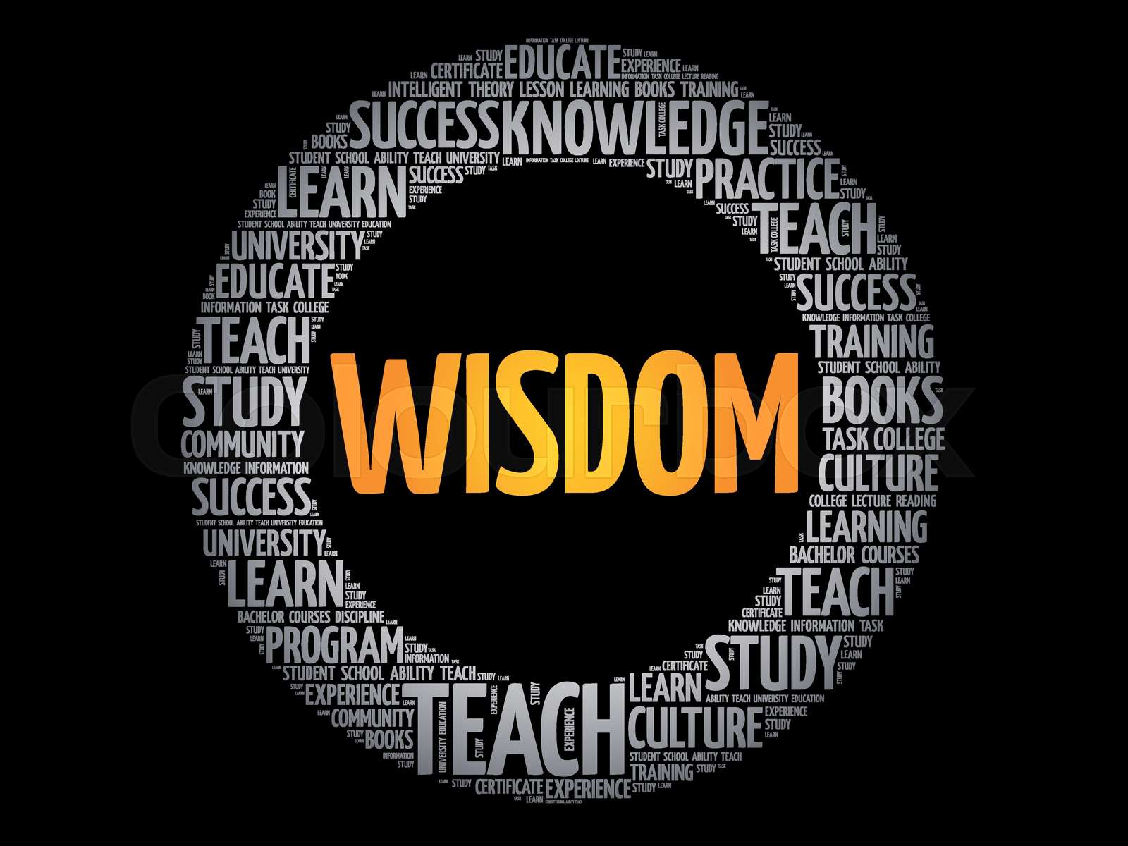 Wisdom word cloud collage | Stock vector | Colourbox
