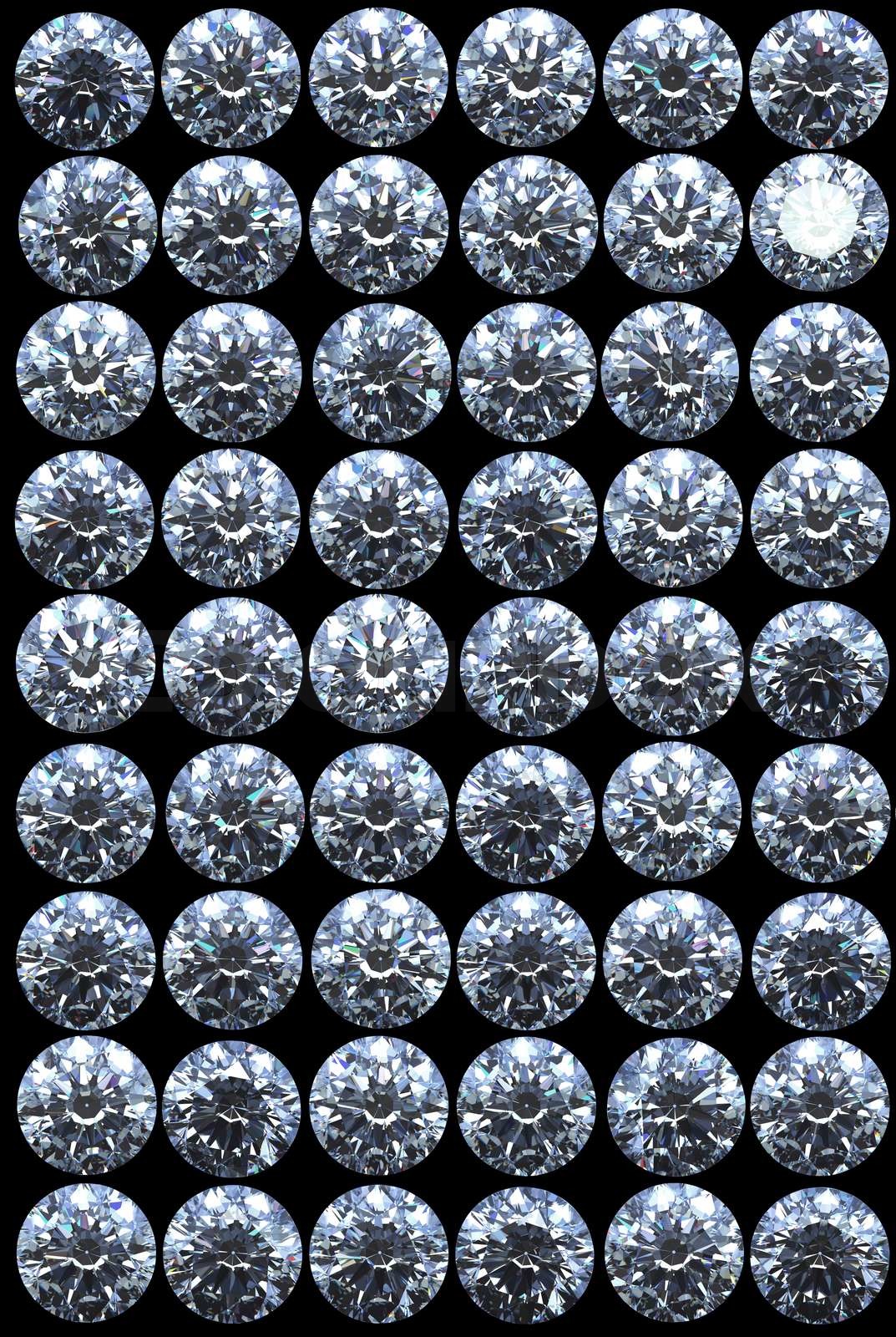 Collection - top views of diamonds | Stock image | Colourbox