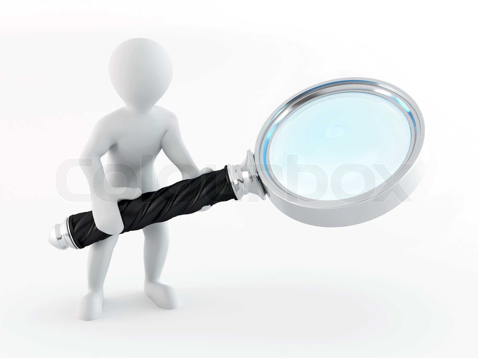 Männer mit Lupe | Stock Bild | Colourbox