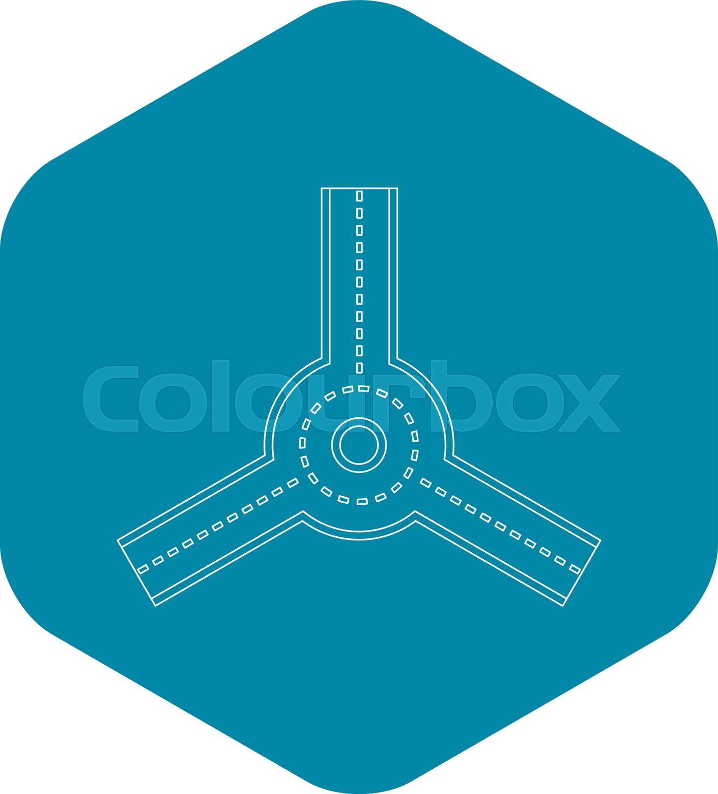 Roundabout icon , outline style | Stock vector | Colourbox