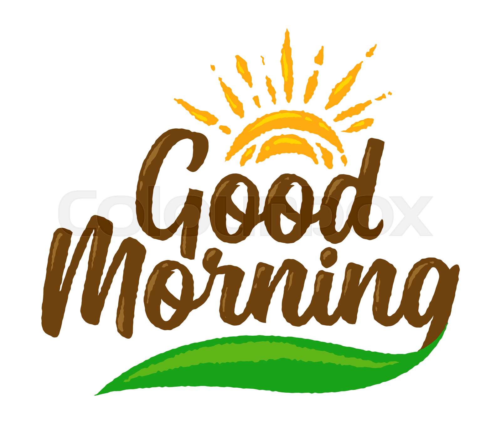 Good Morning Custom Sign And Symbol | Stock vector | Colourbox