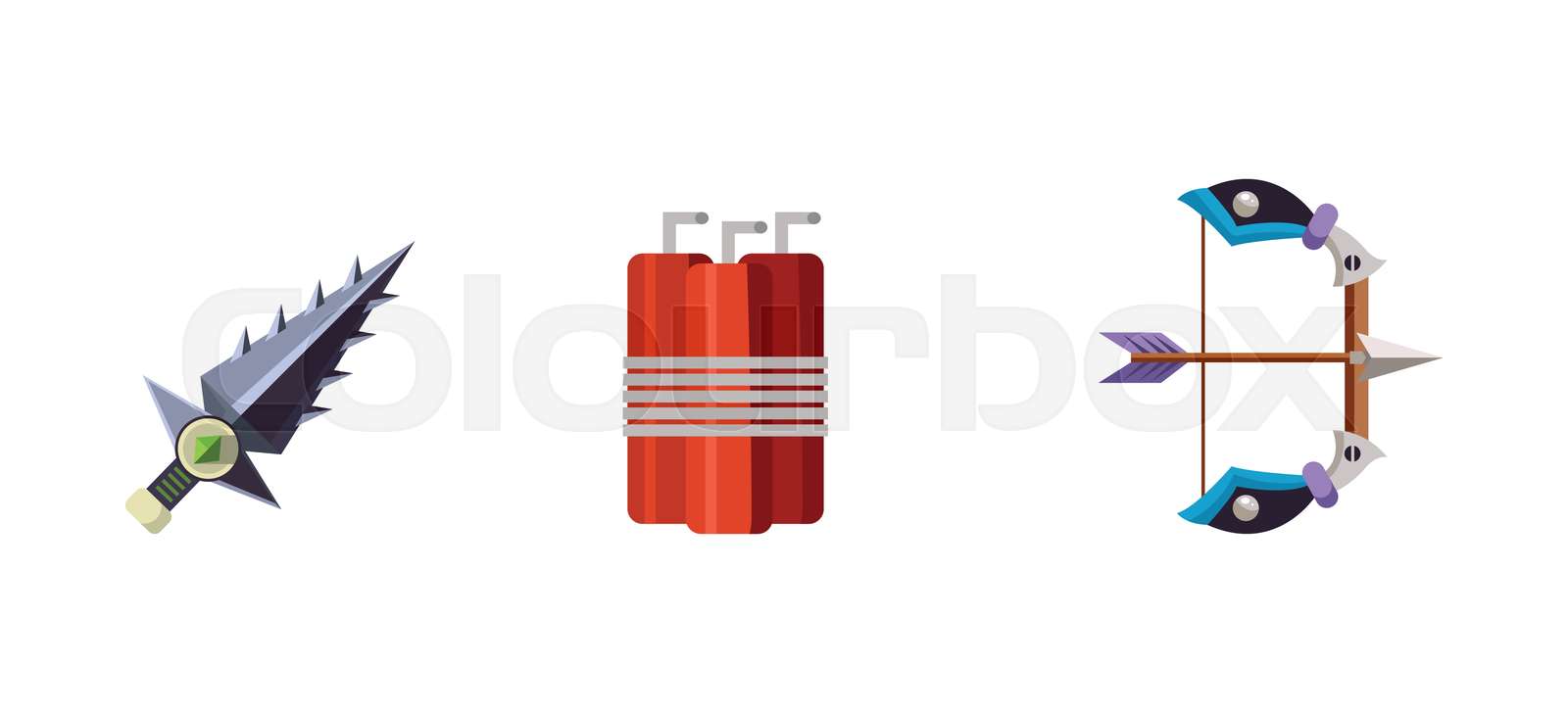 Game Assets Collection For User Interface Element For Computer Or Mobile Games Vector