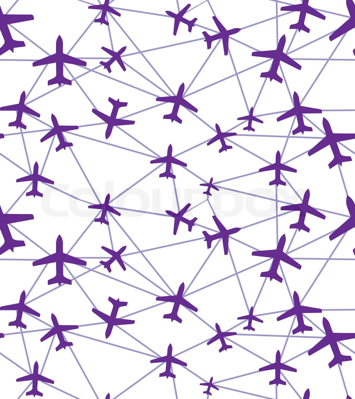 Flying airplane, vector illustration | Stock vector | Colourbox