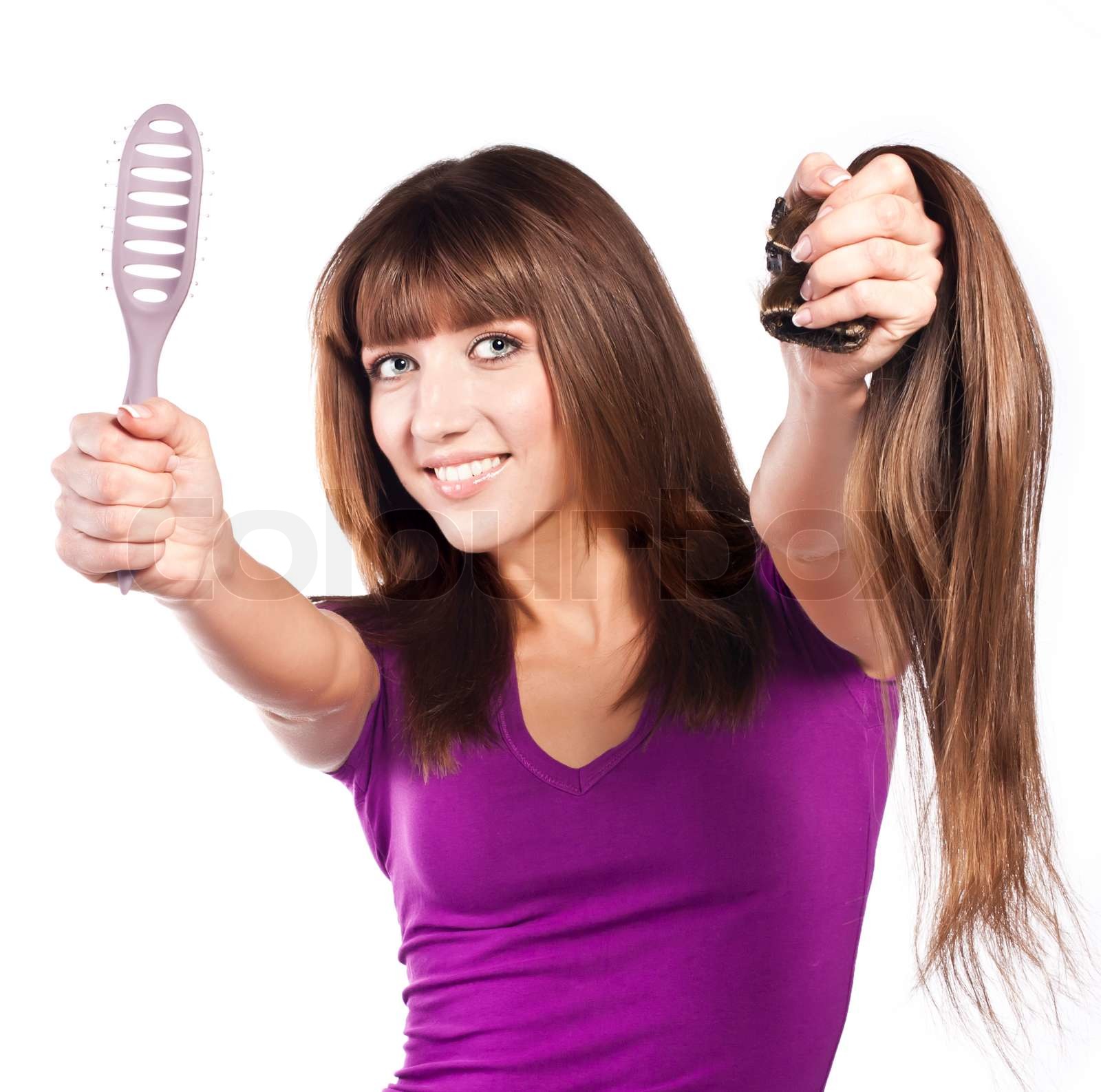 Woman loosing hair | Stock image | Colourbox