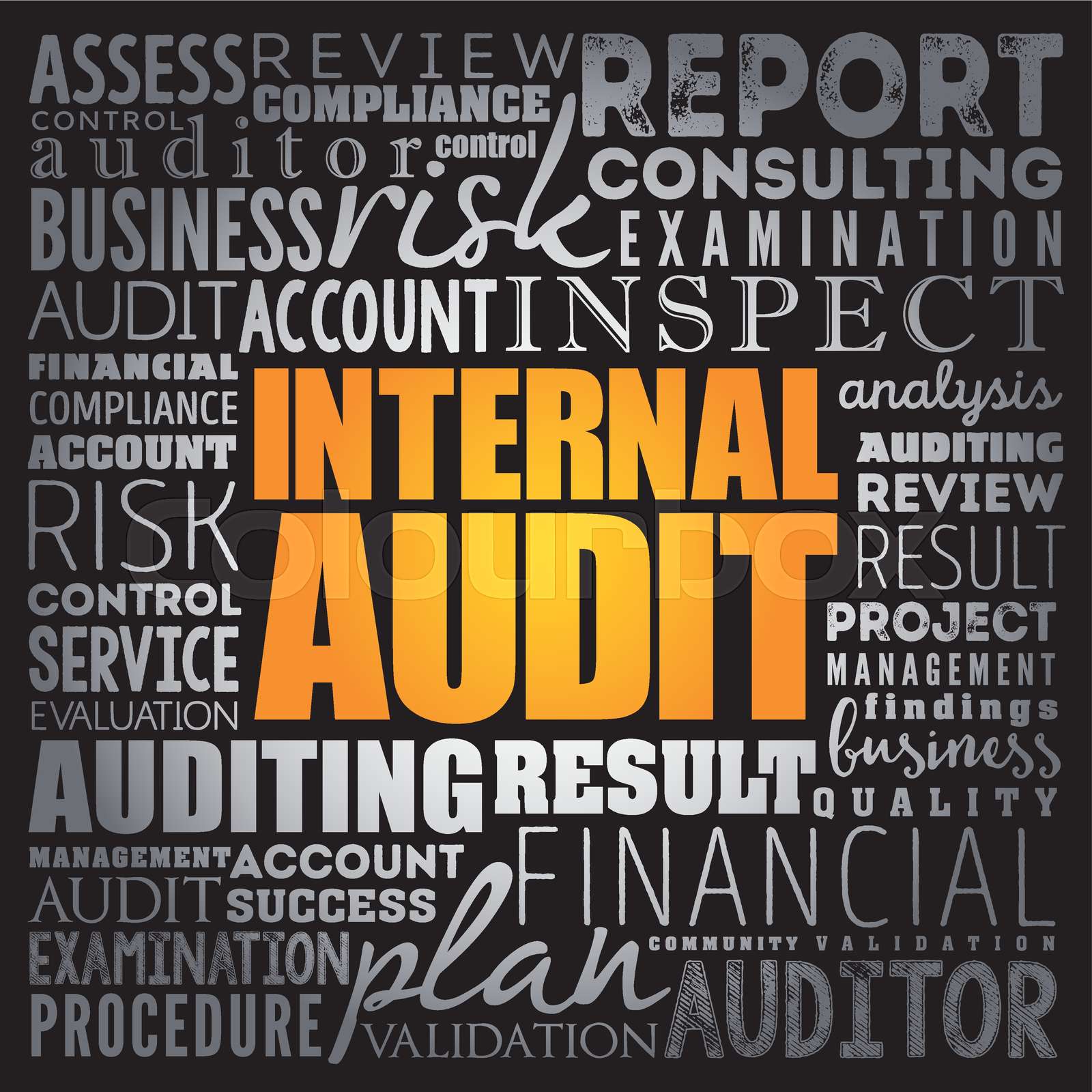 Internal Audit word cloud collage | Stock vector | Colourbox