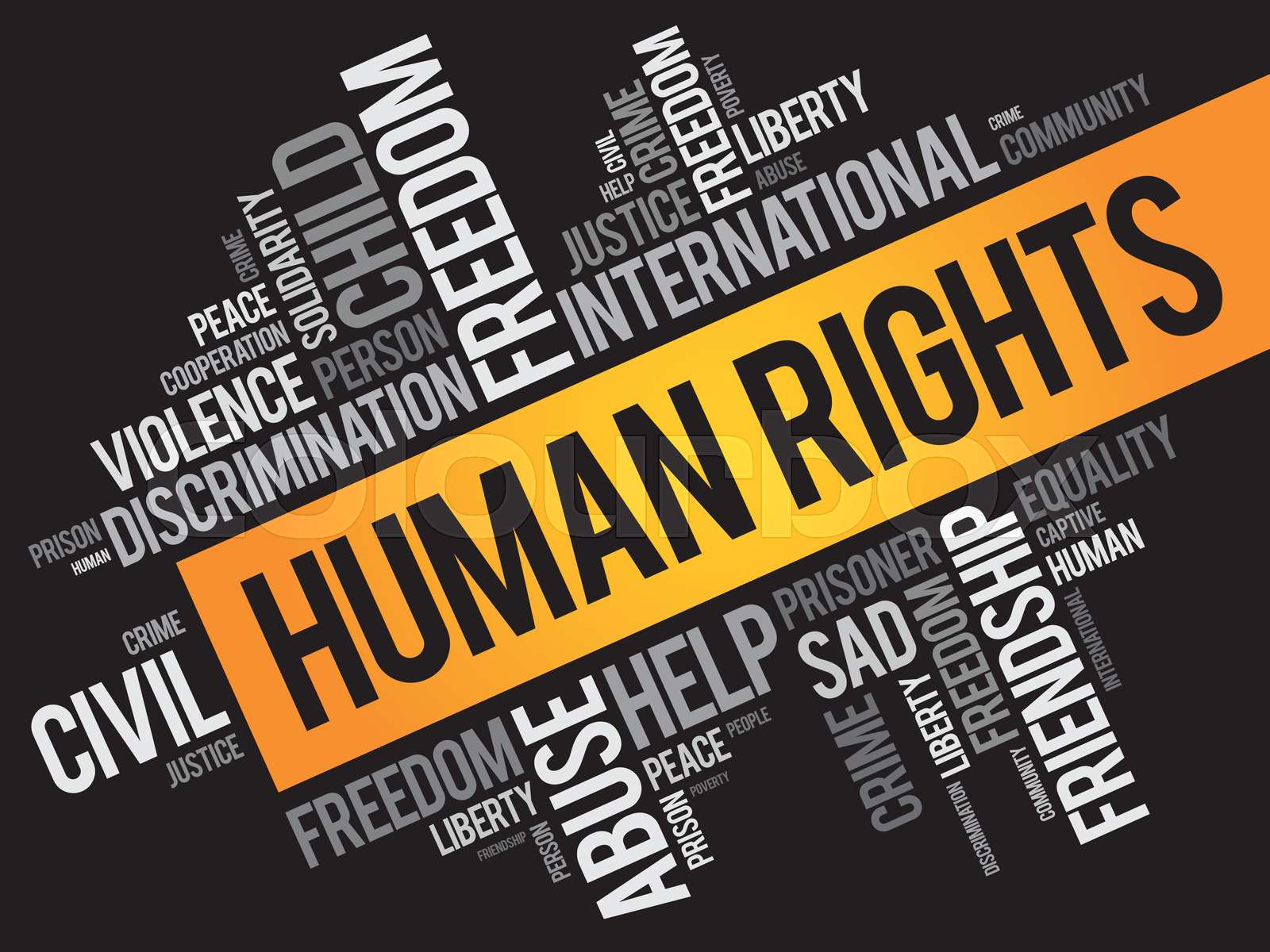 Human rights word cloud collage | Stock vector | Colourbox