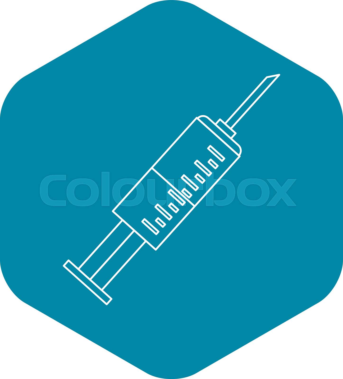 Injection symbol icon, outline style | Stock vector | Colourbox