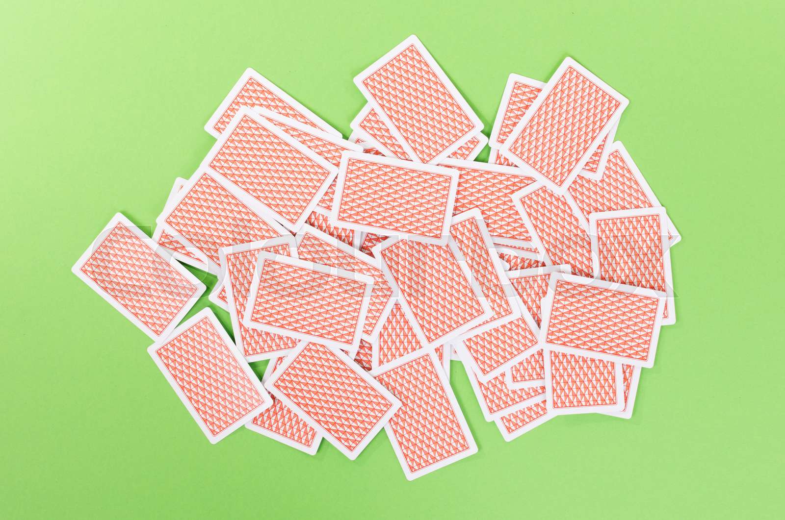 Spread out, face down cards isolated | Stock image | Colourbox