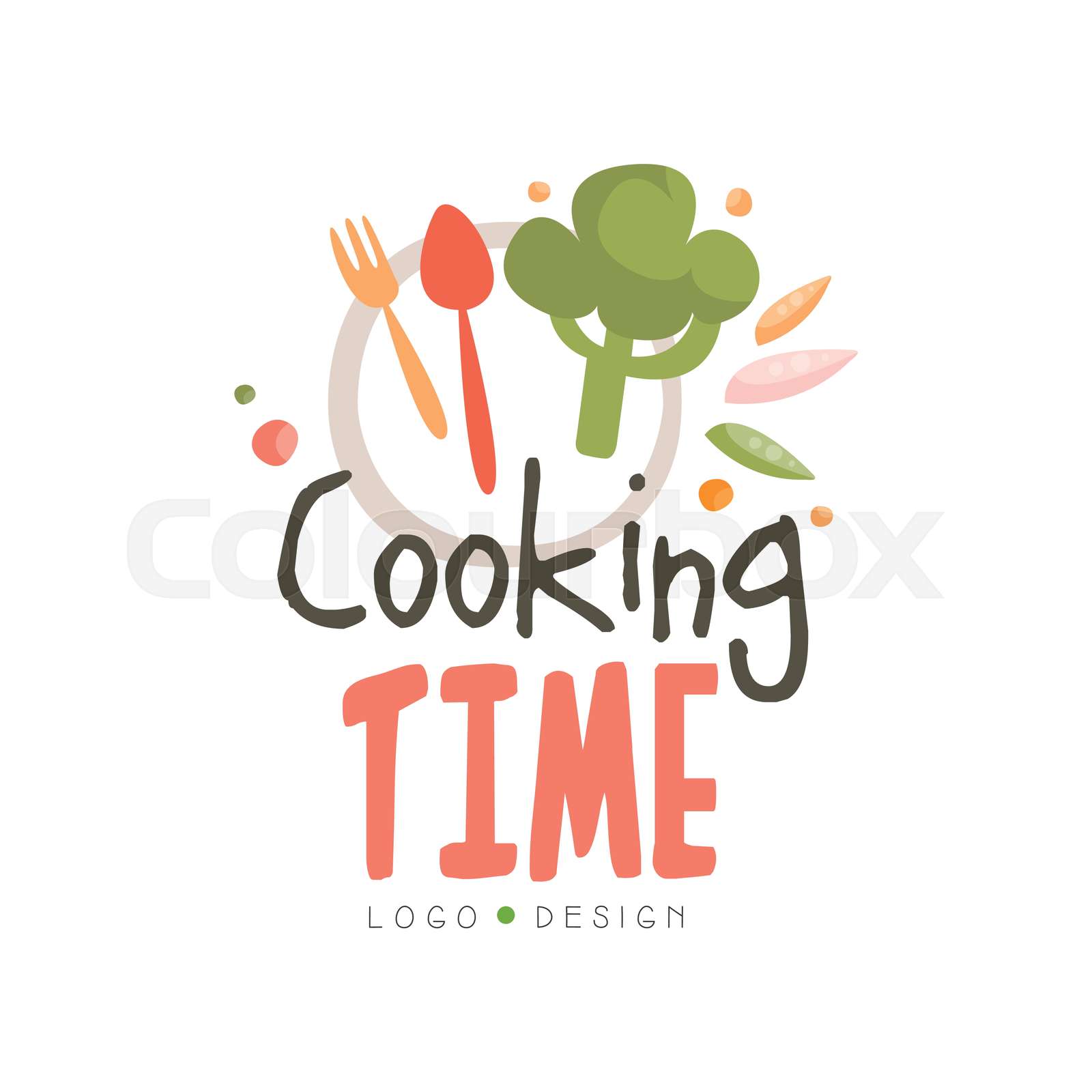 Cooking time logo design, hand drawn badge can be used for culinary ...