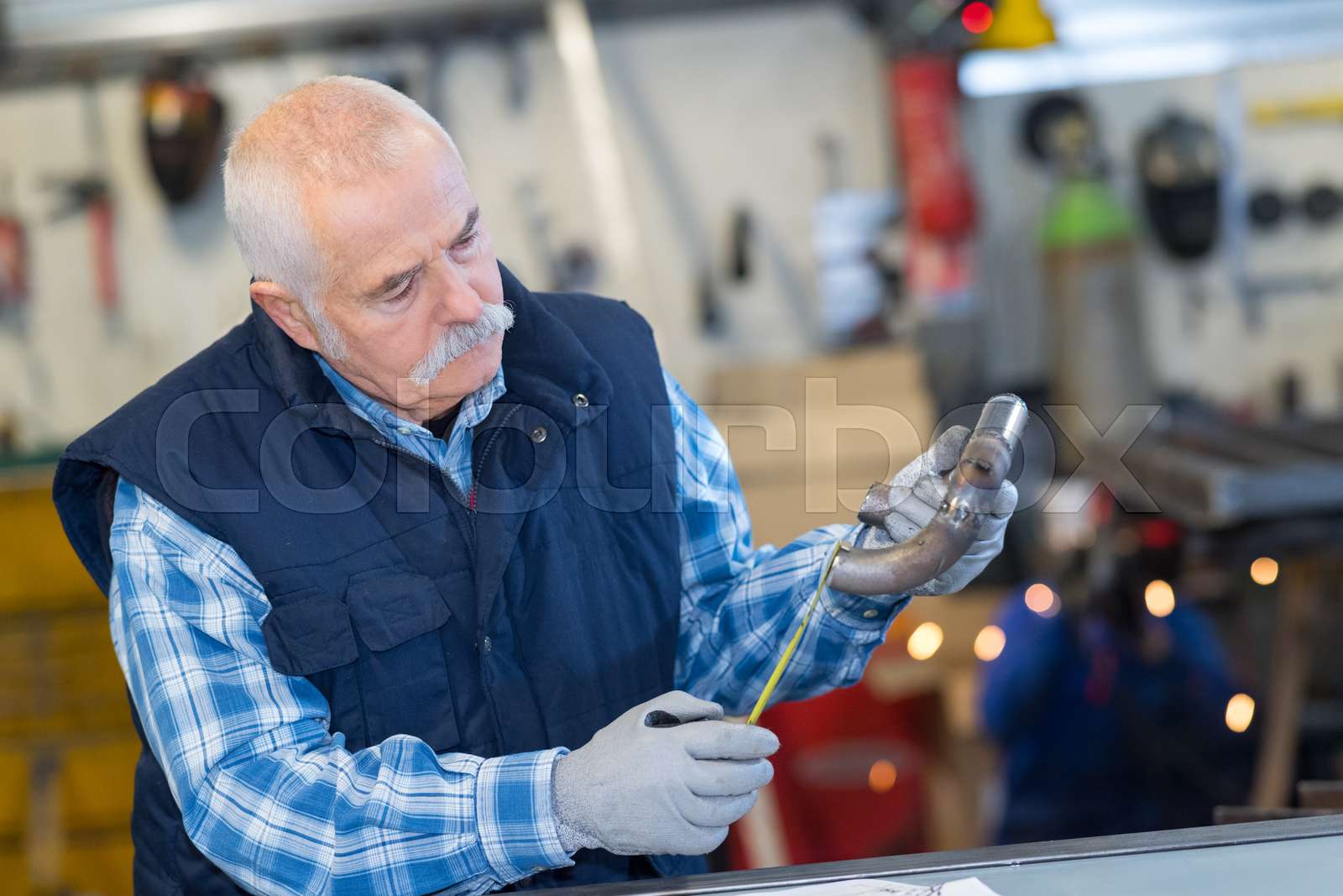 elderly man at workplace | Stock image | Colourbox