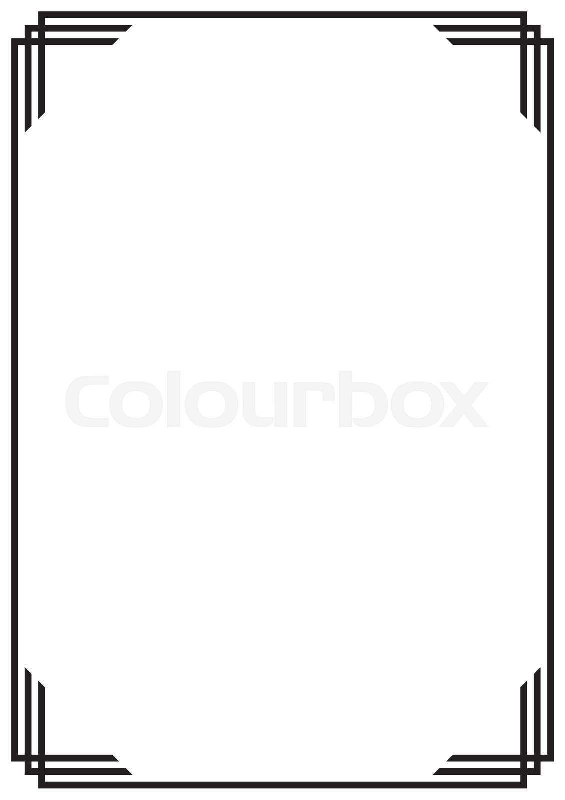 Vector Page border A4 design for project | Stock vector | Colourbox