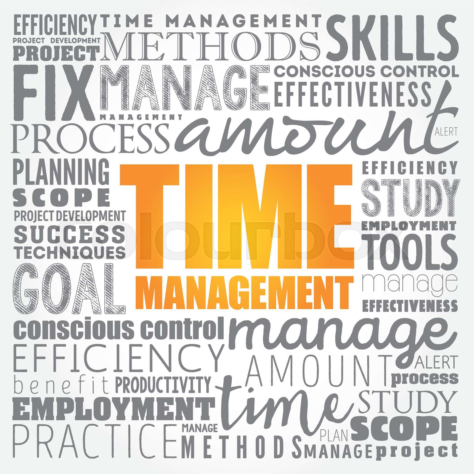 Time Management word cloud | Stock vector | Colourbox