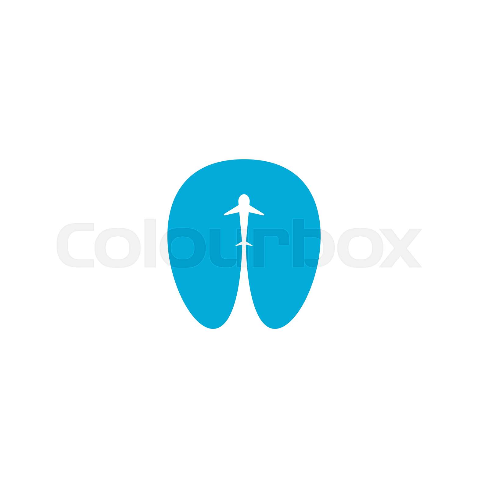 airplane taking off logo icon vector design element | Stock vector ...