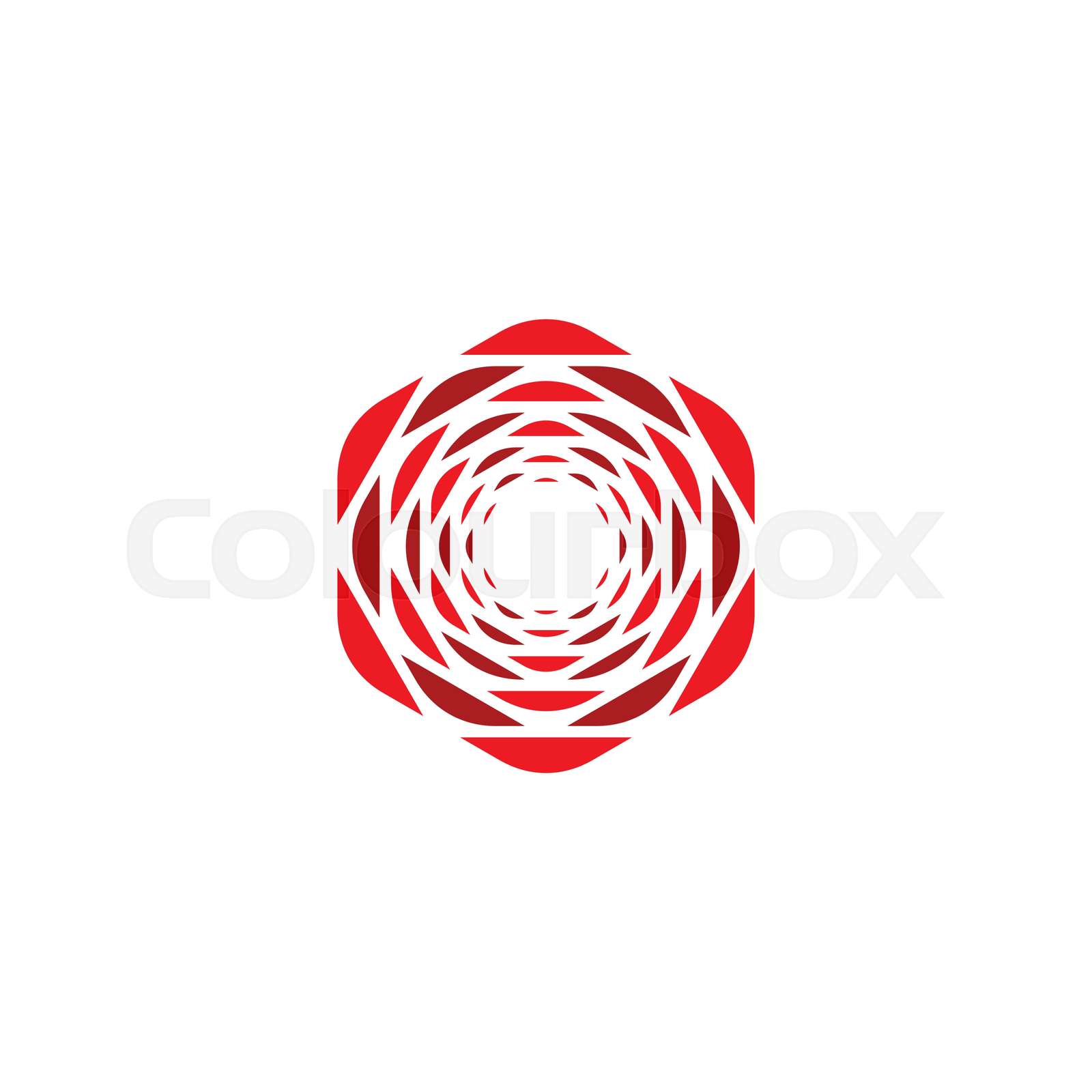 geometric rose flower vector icon logo design | Stock vector | Colourbox
