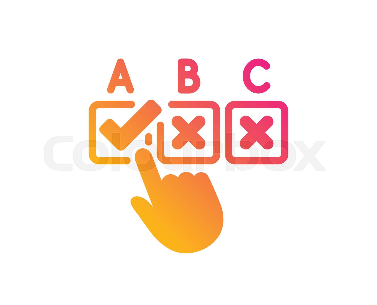 Correct checkbox icon. Select answer sign. Vector | Stock vector ...