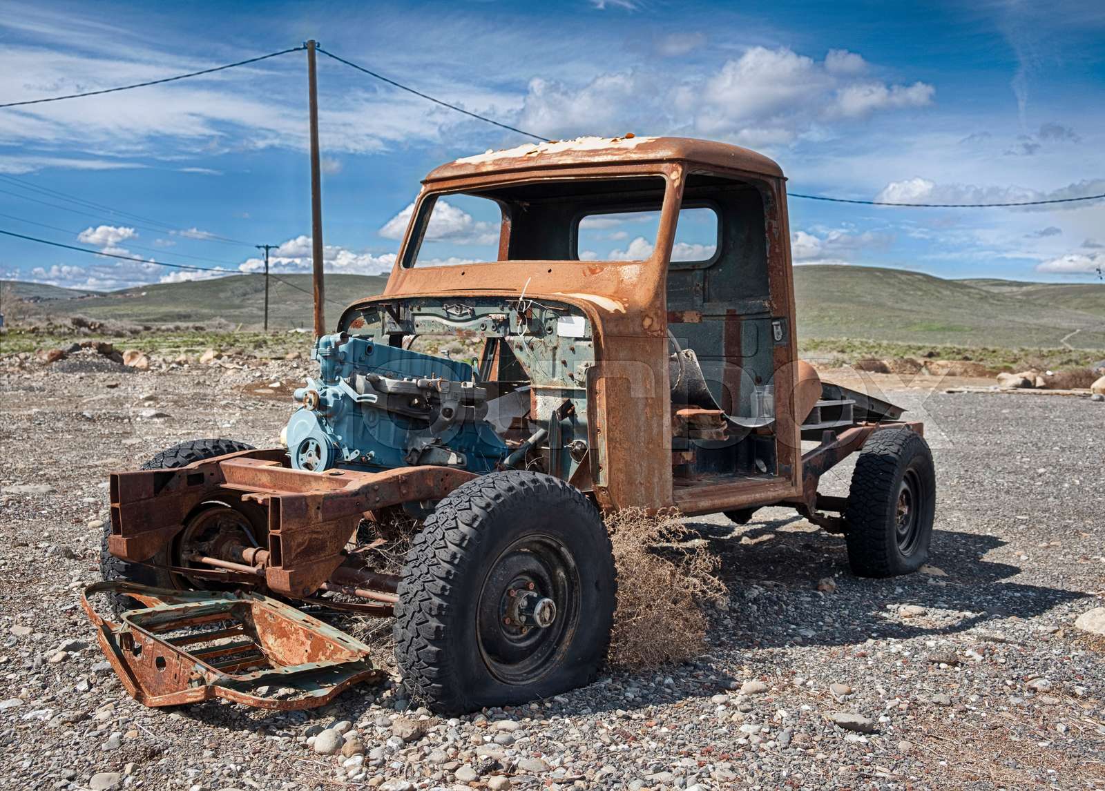Rusting Pickup Truck In Parking Lot | Stock image | Colourbox