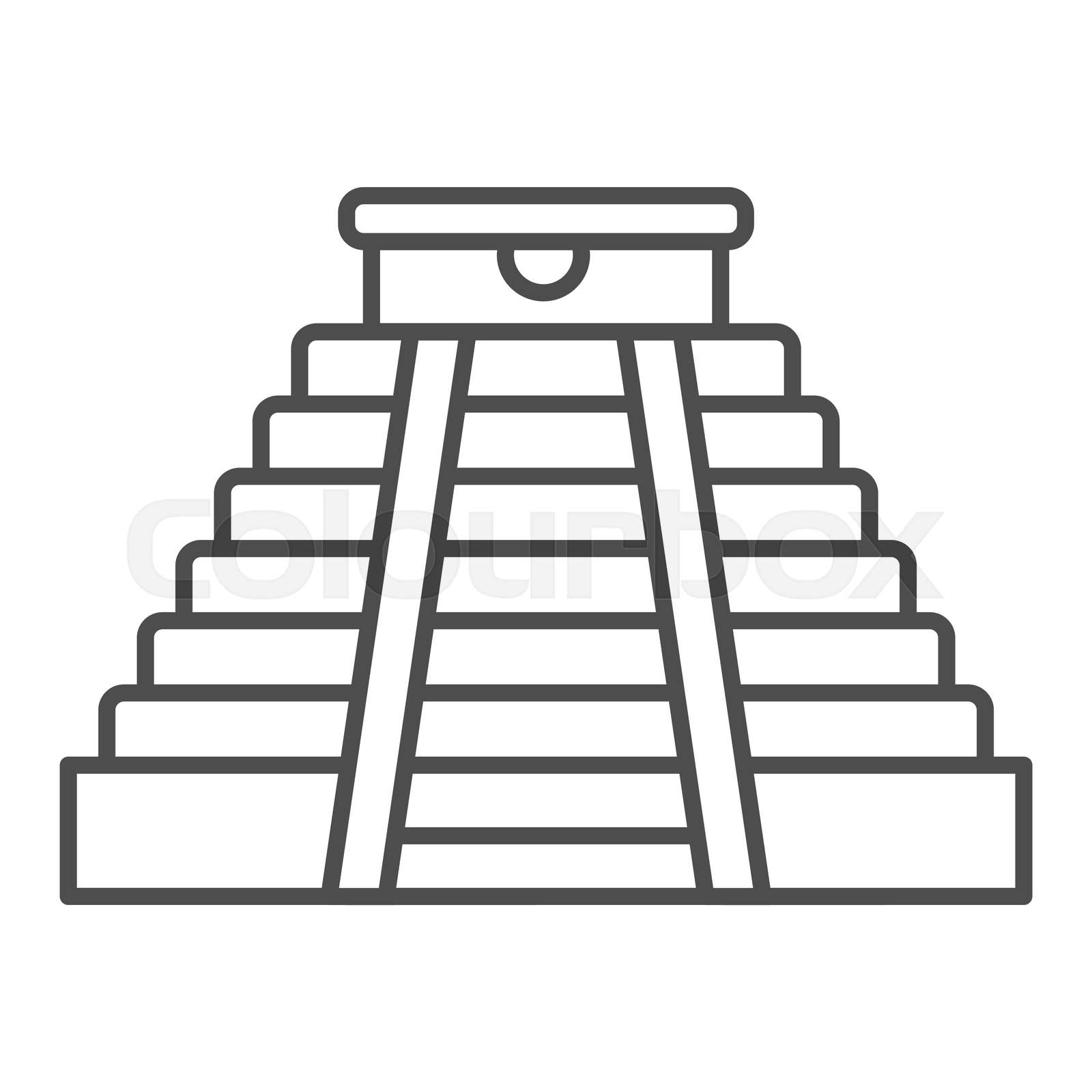 Aztecs Temples Drawing
