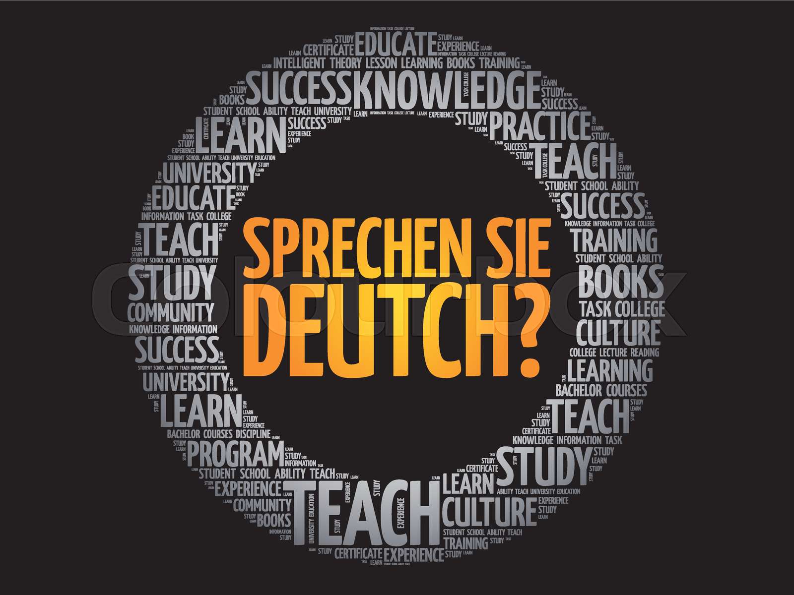 Sprechen Sie Deutch? (Do you speak German?) | Stock vector | Colourbox