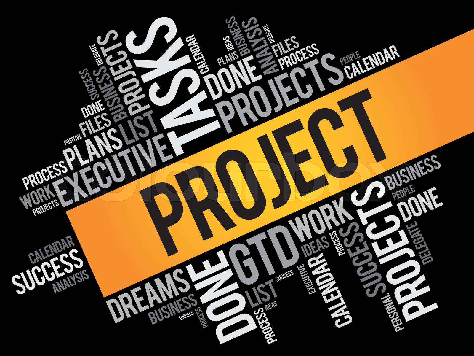 PROJECT word cloud collage | Stock vector | Colourbox