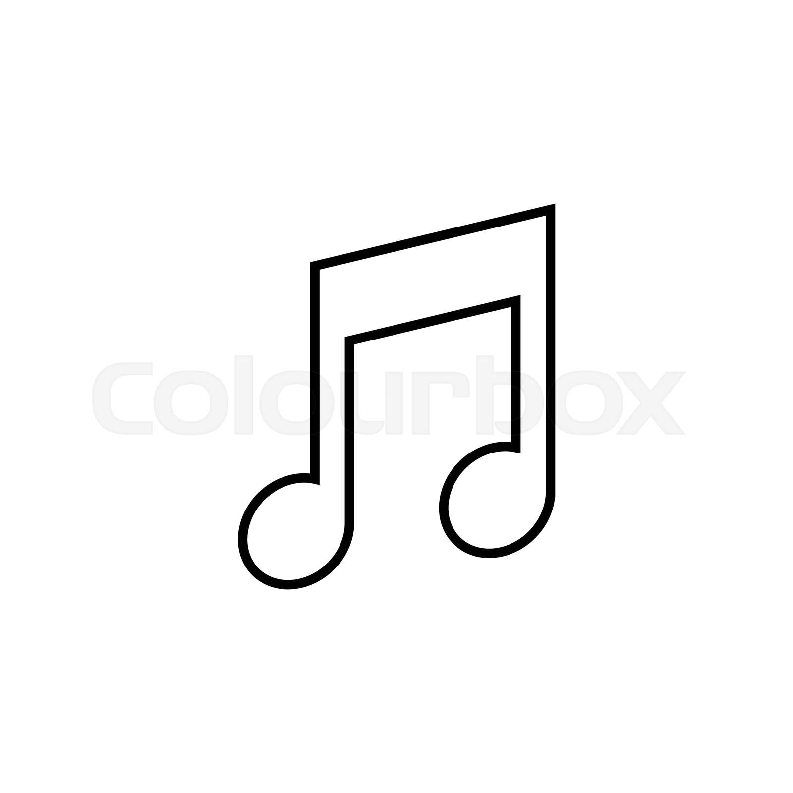 Music note graphic design template vector isolated | Stock vector ...