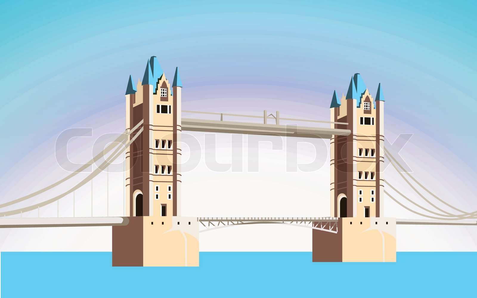 beautiful bridge are made age-old style | Stock vector | Colourbox
