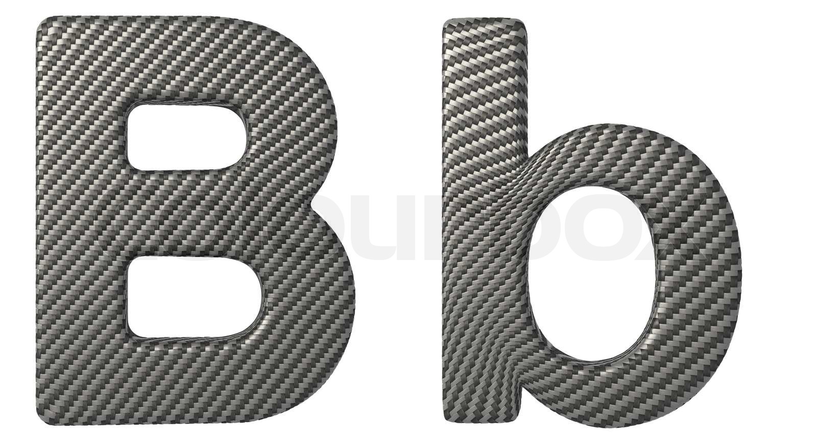 Carbon fiber font B lowercase and capital letters | Stock image | Colourbox