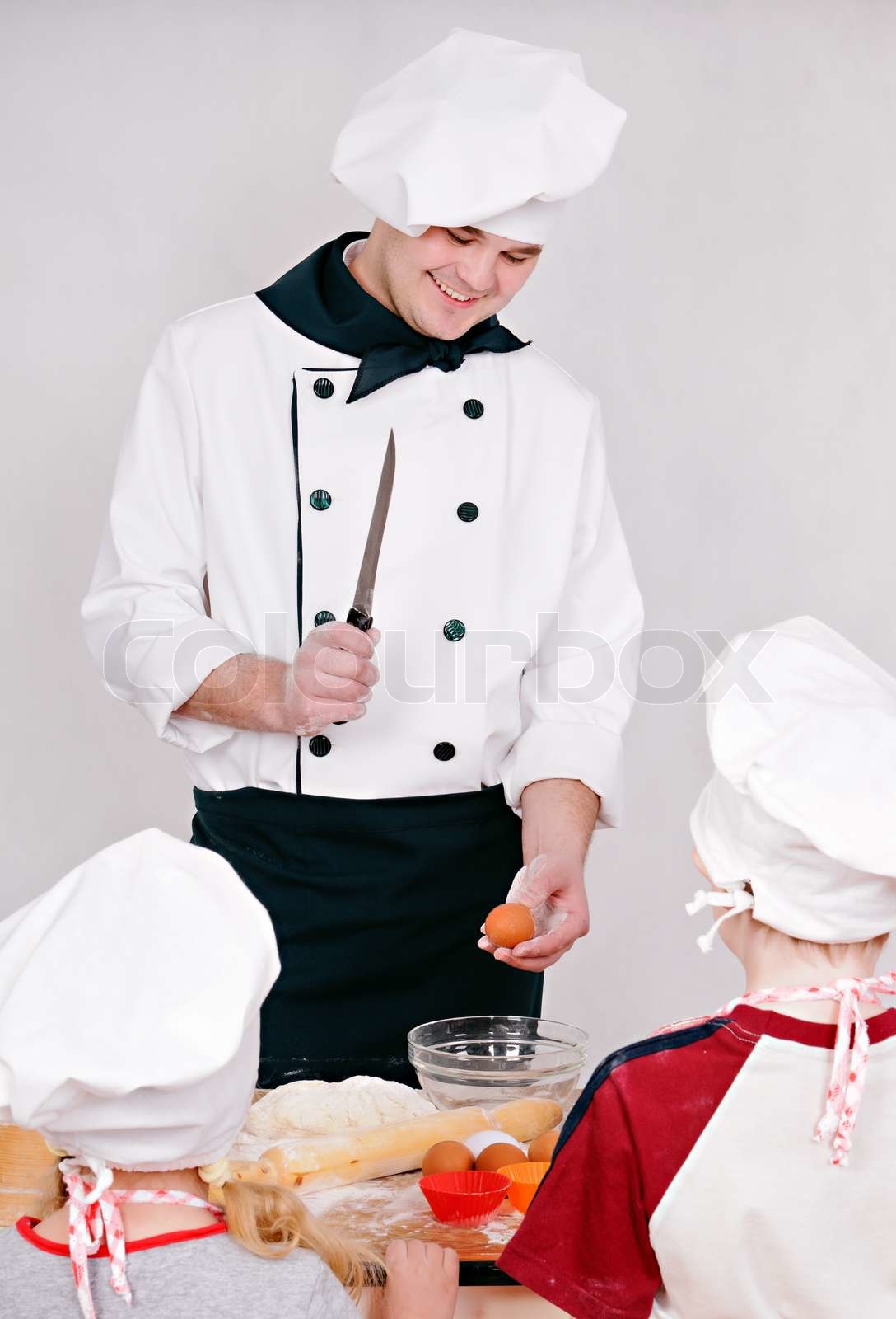 chef with children | Stock image | Colourbox