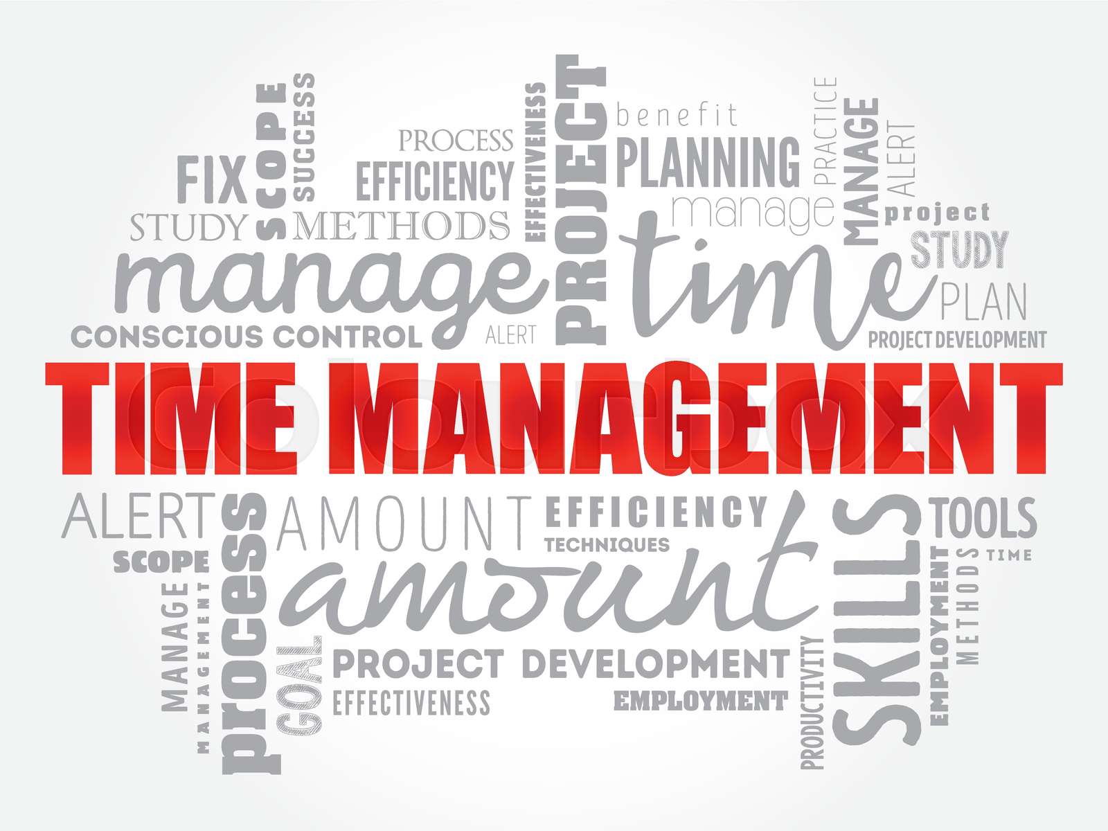 Time Management word cloud collage | Stock vector | Colourbox