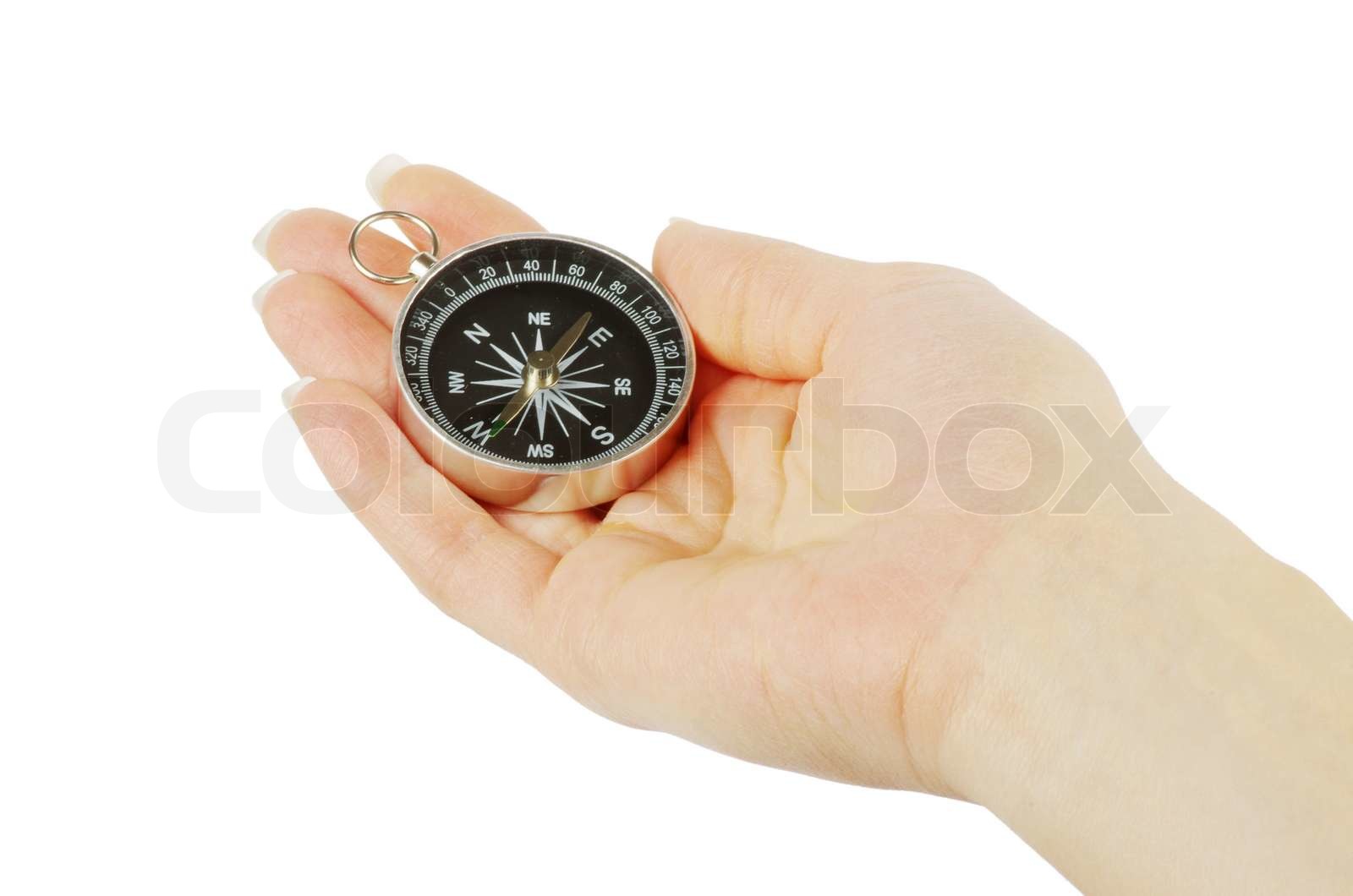 Compass in hand | Stock image | Colourbox