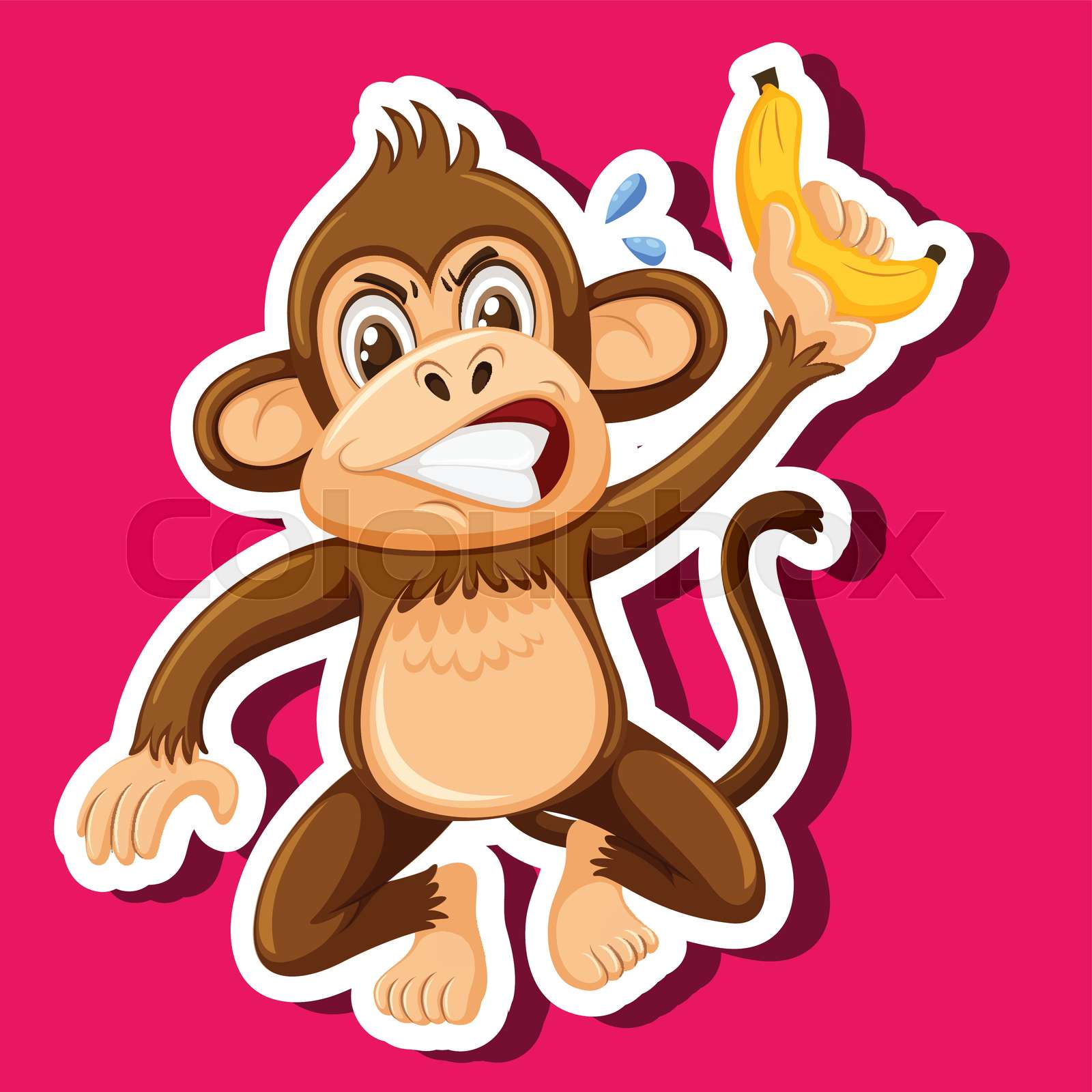 An angry monkey character | Stock vector | Colourbox