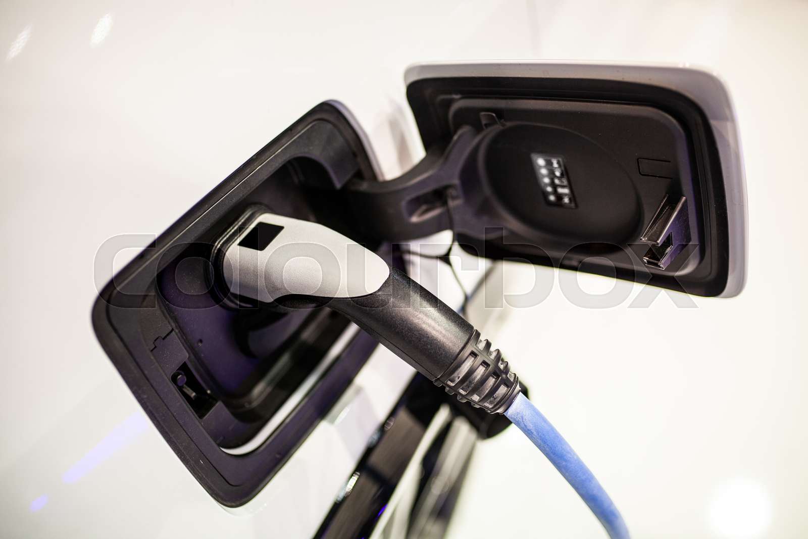 Electric car charging socket | Stock image | Colourbox