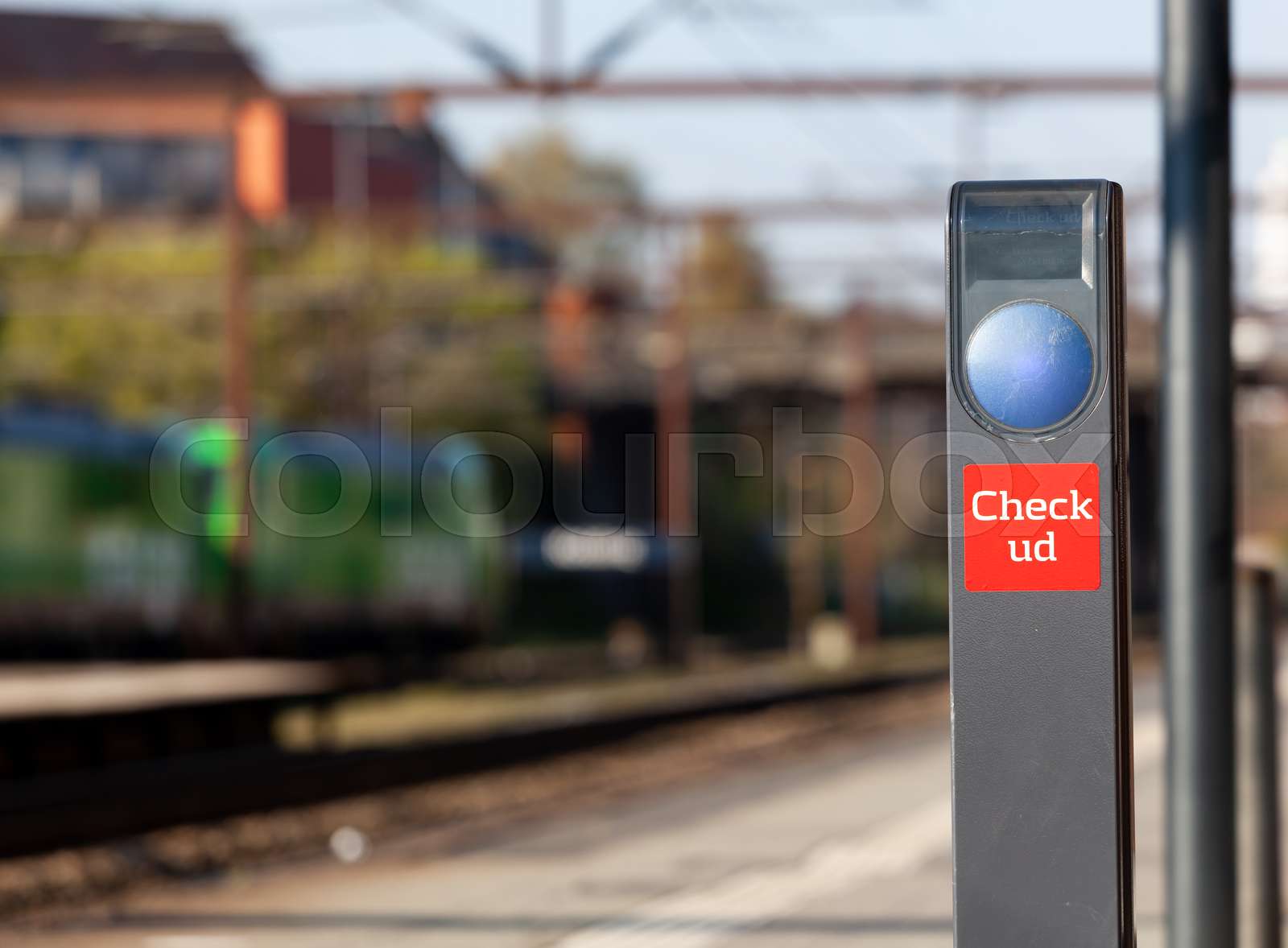 Rejsekort stander, check ud | Stock foto | Colourbox