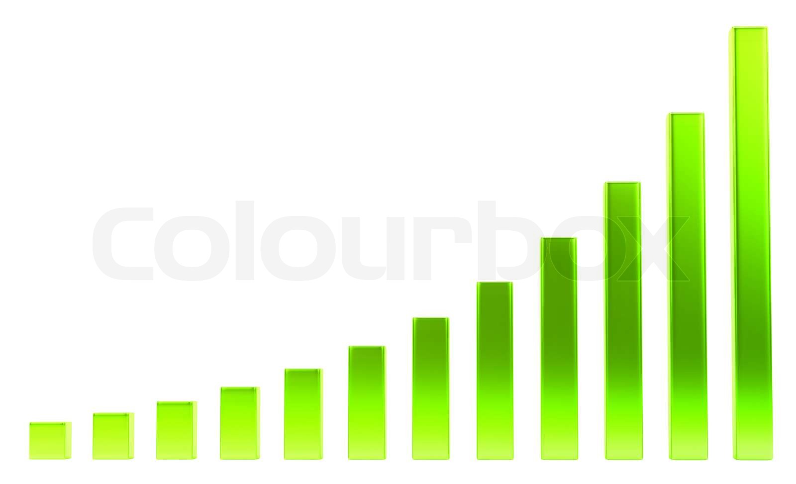 Erfolg: grüne Diagramm oder ein Diagramm | Stock Bild | Colourbox