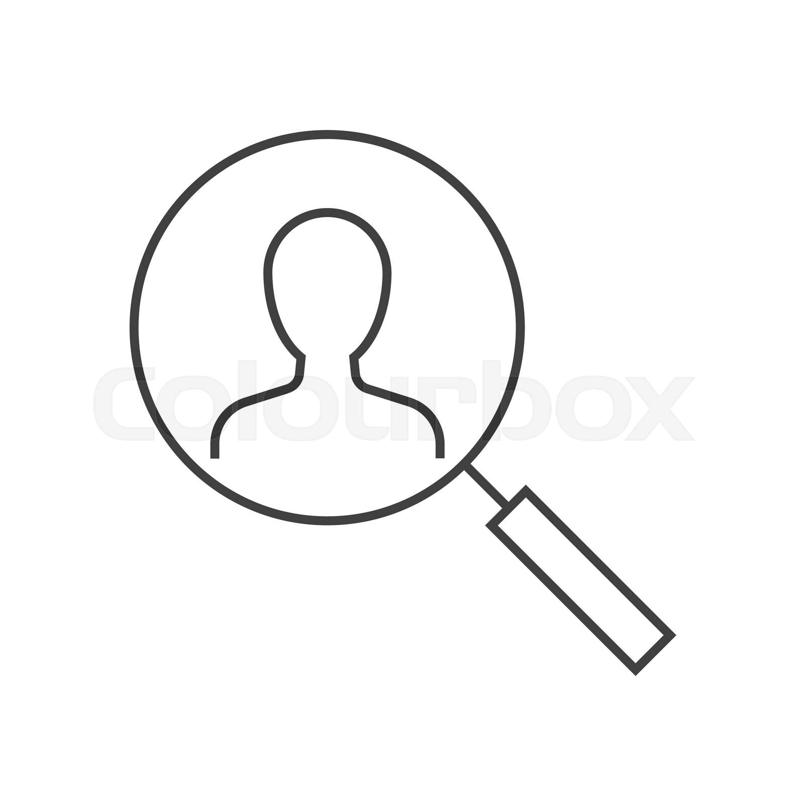 Human search outline icon | Stock vector | Colourbox