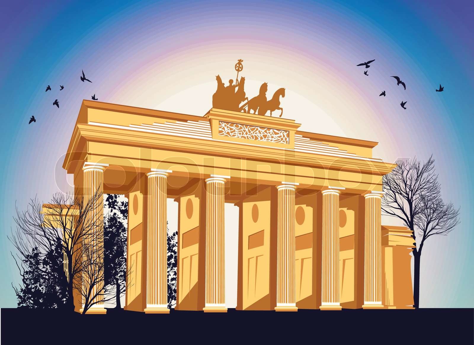Brandenburg gate | Stock vector | Colourbox