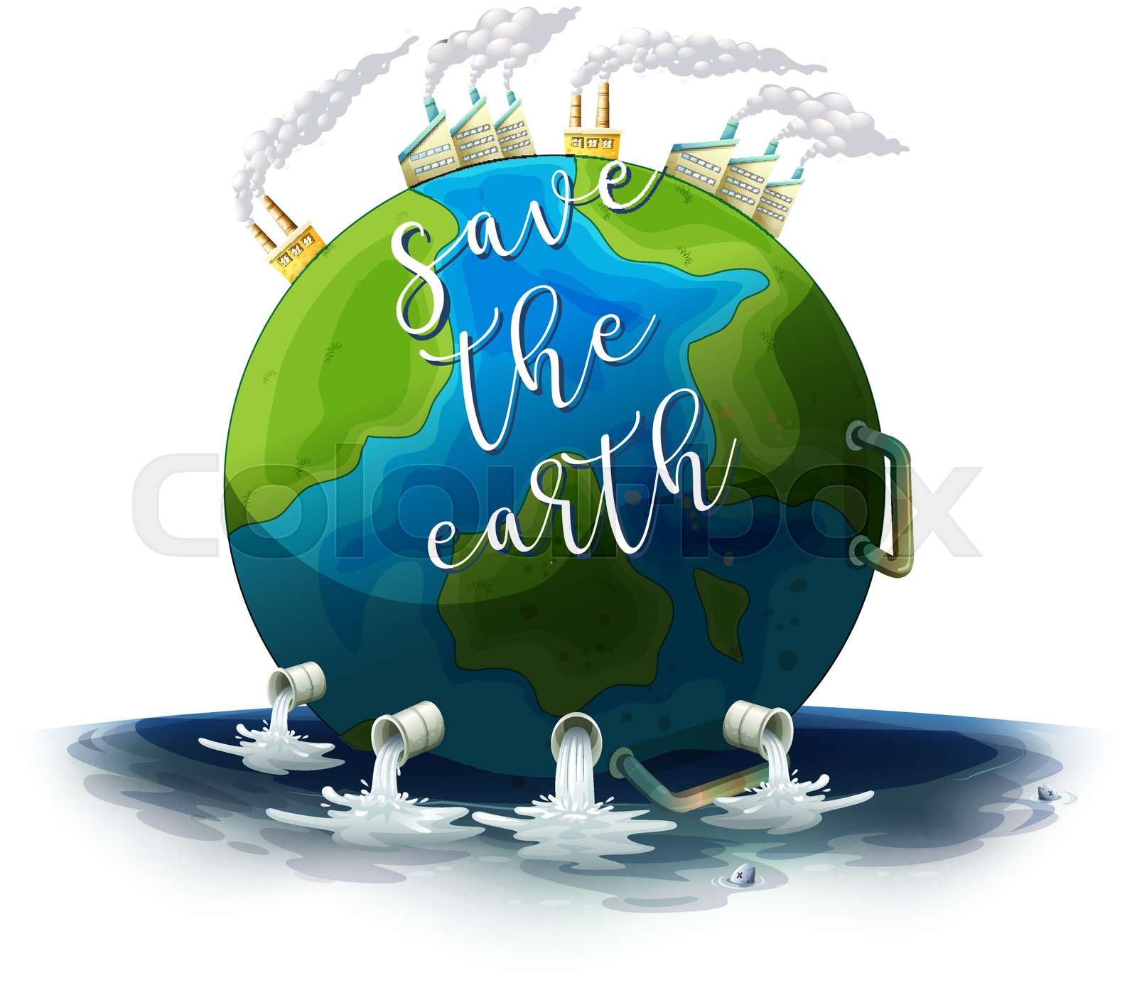 Save the earth poster | Stock vector | Colourbox