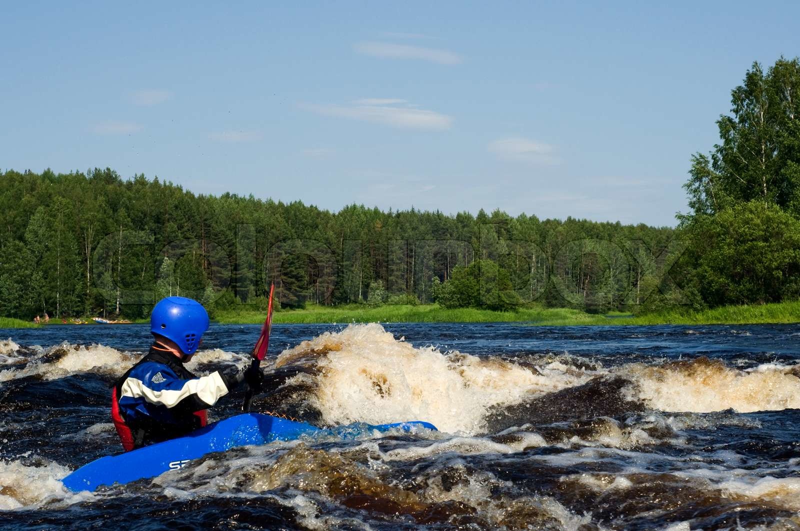 Kayak on river | Stock image | Colourbox