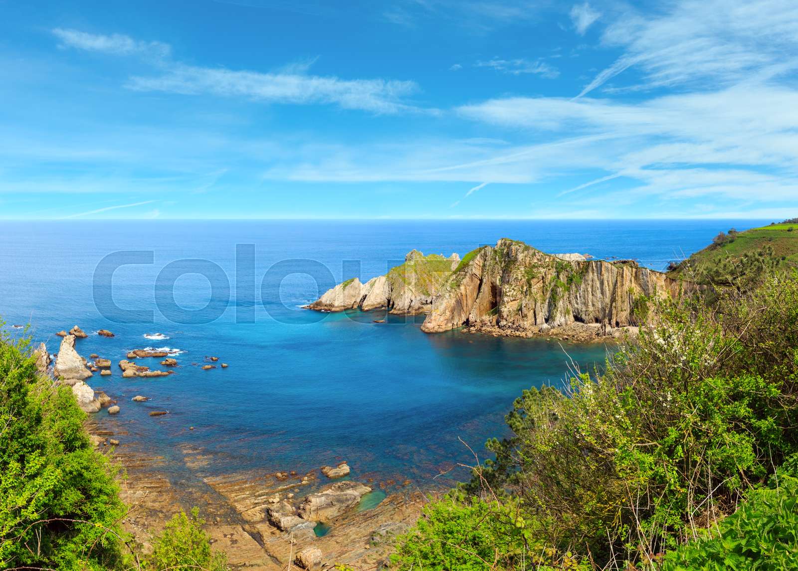 Atlantic Ocean coastline, Spain | Stock image | Colourbox