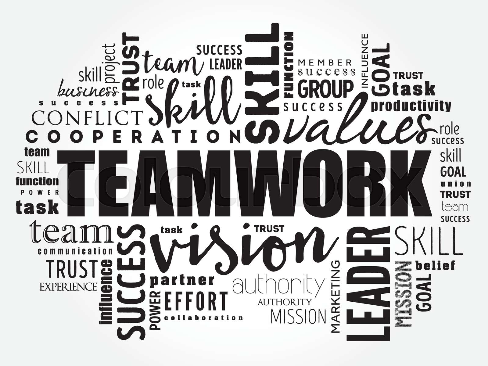 TEAMWORK word cloud collage | Stock vector | Colourbox