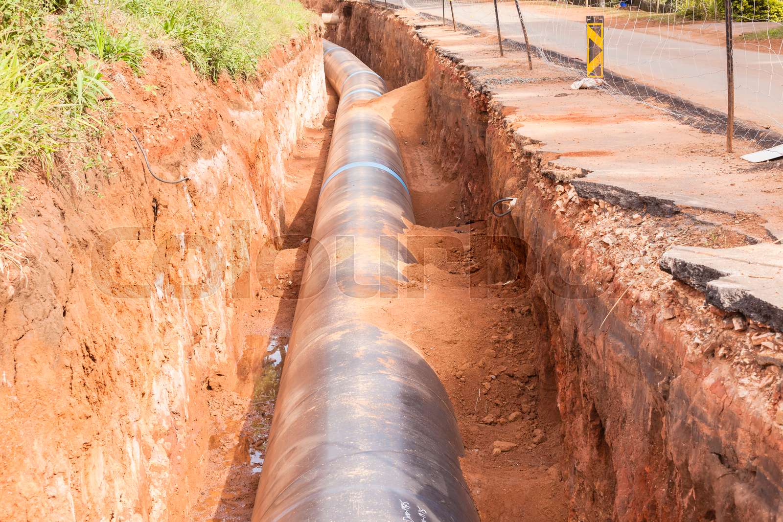 Aquaduct Construction Pipe Road | Stock image | Colourbox