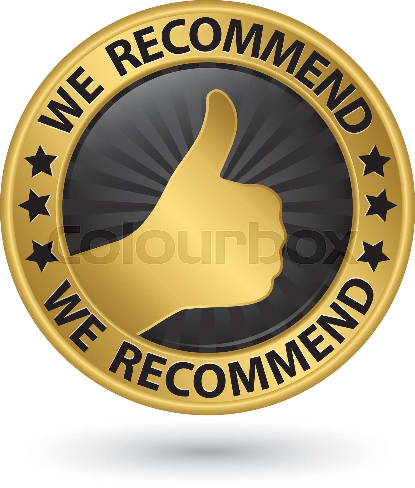 We recommend golden label, vector illustration | Stock vector | Colourbox