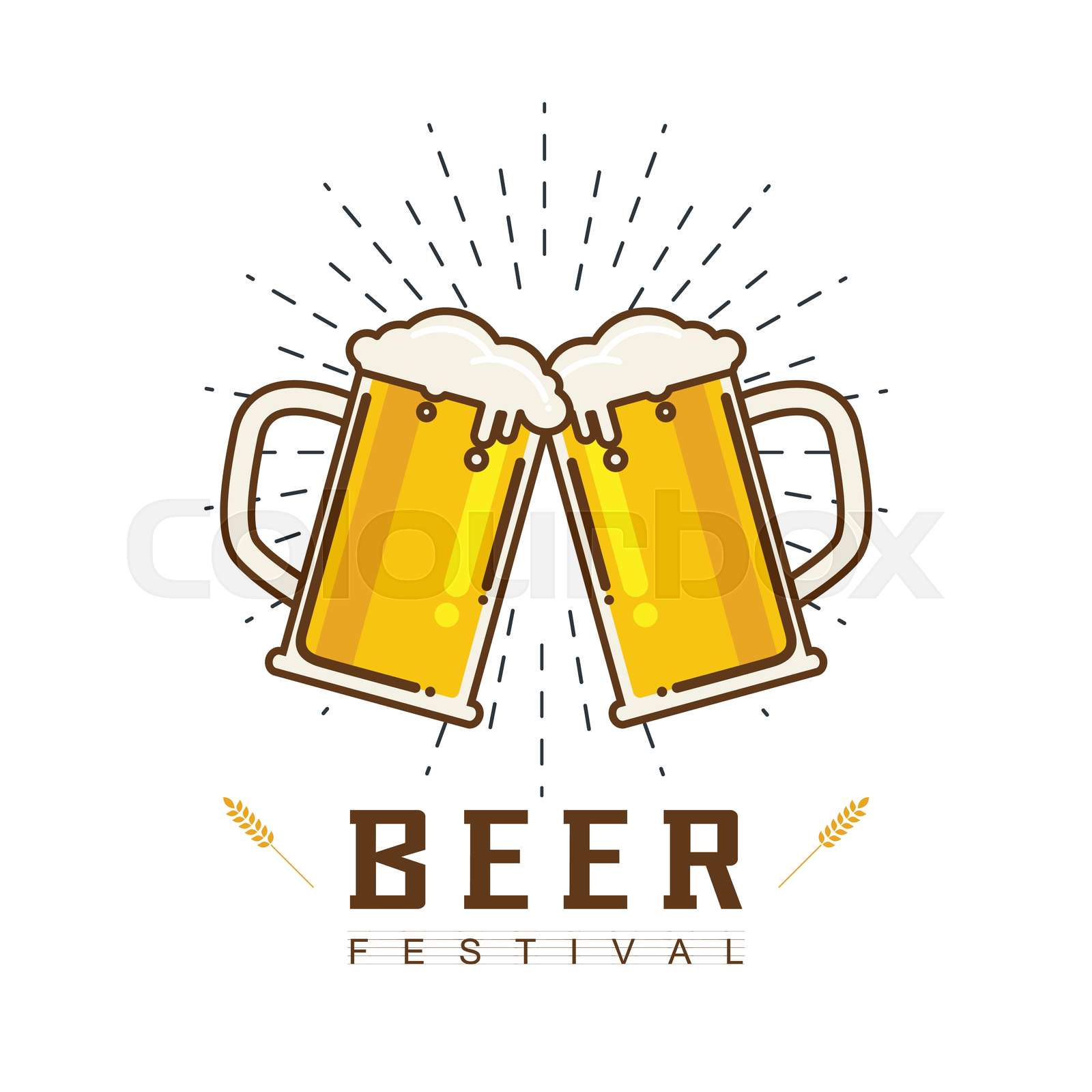 Cute cartoon of Beer Vector illustration | Stock vector | Colourbox