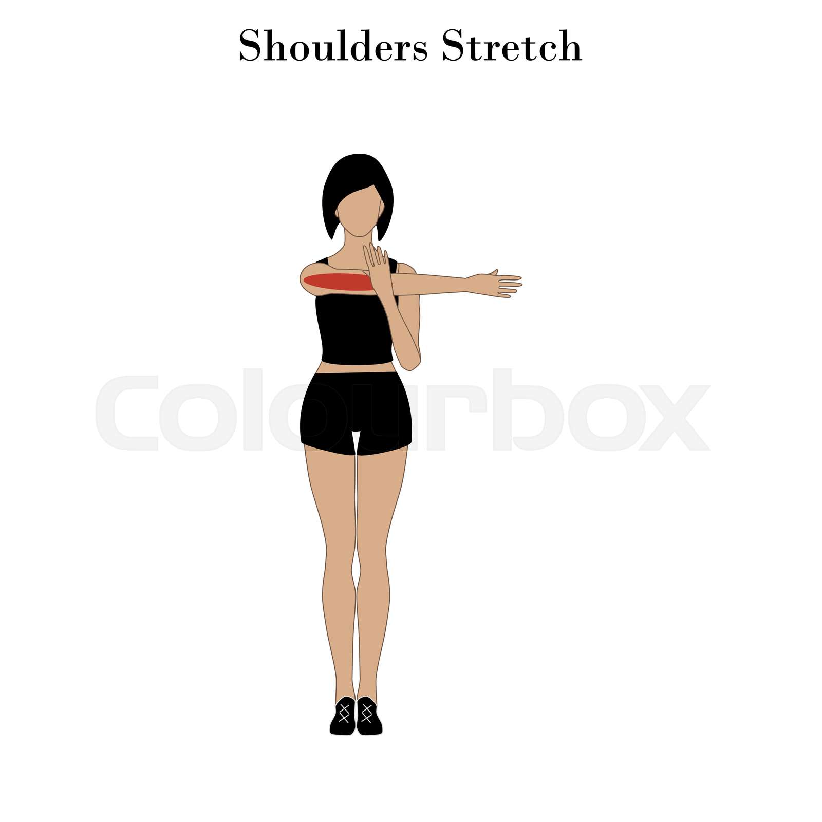 Shoulders stretch exercise | Stock vector | Colourbox
