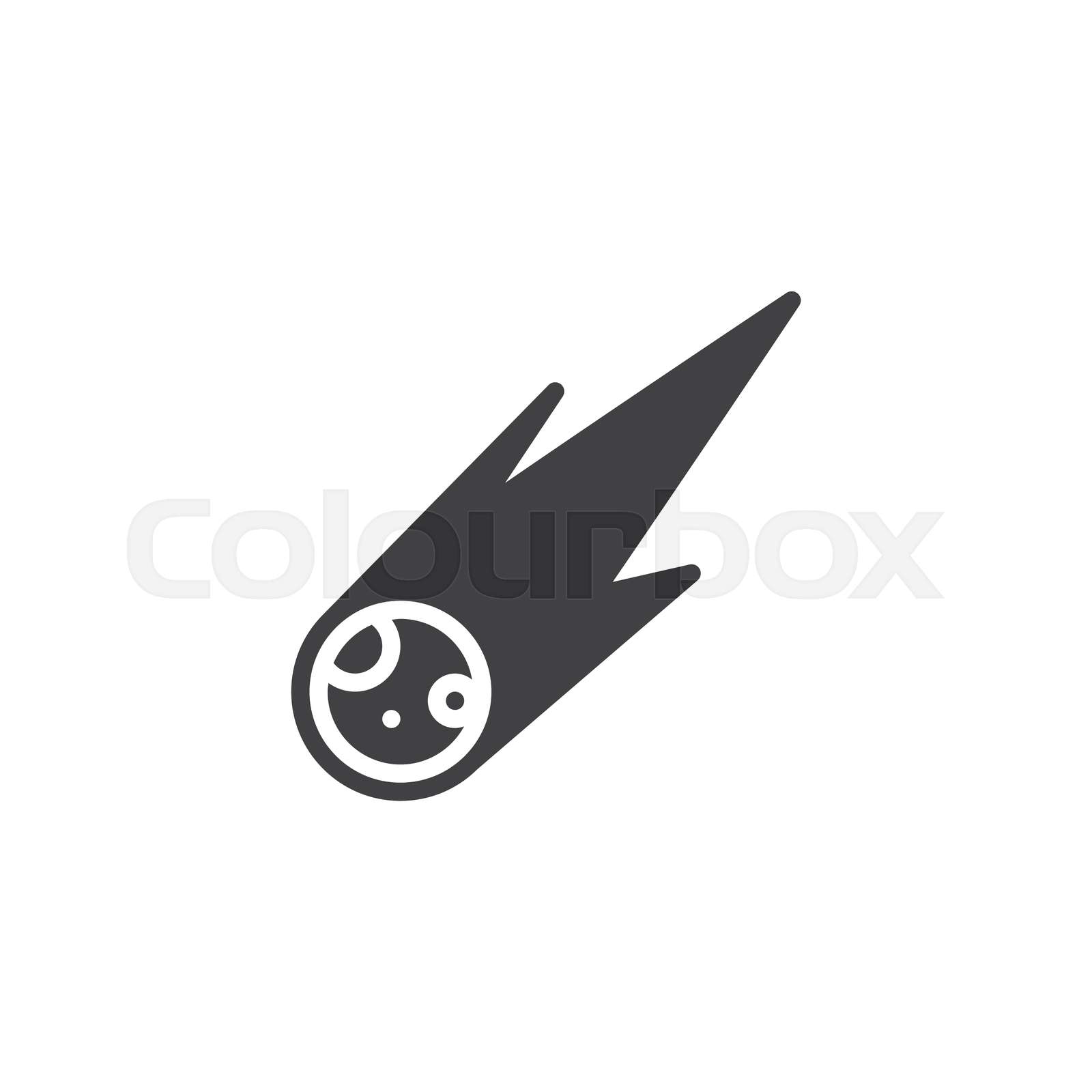 Comet tail flame vector icon | Stock vector | Colourbox