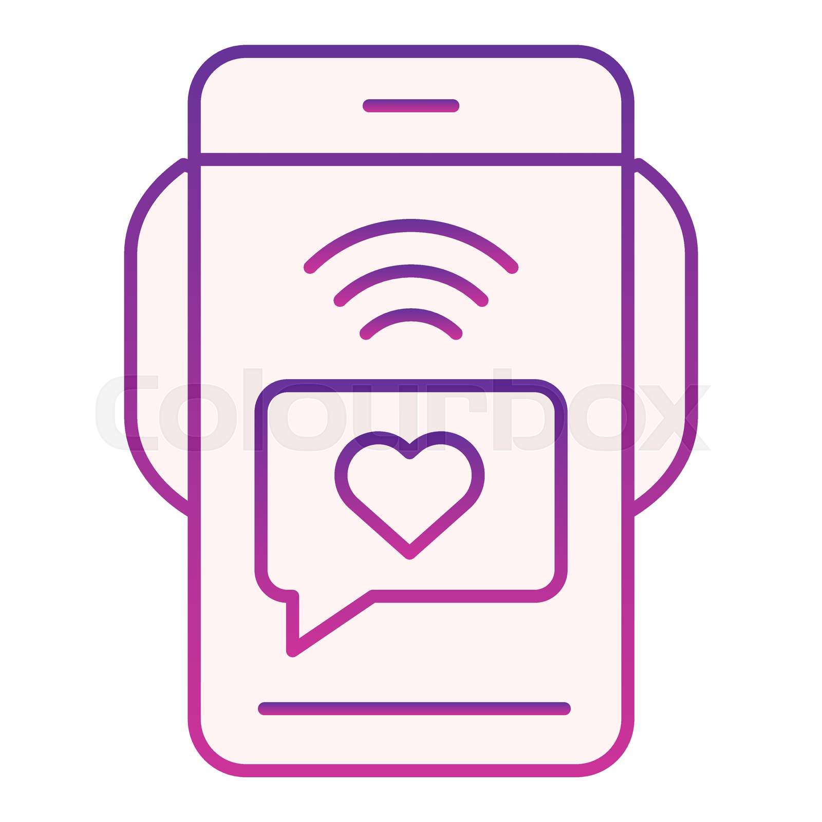 Pink Mobile Phone Icon
