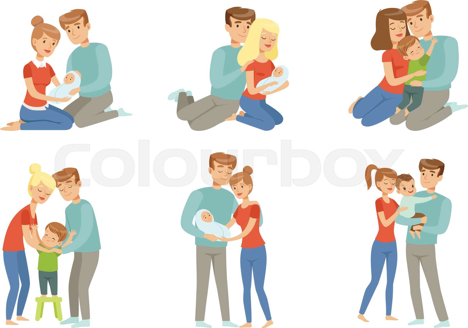 Children Hugging Parents