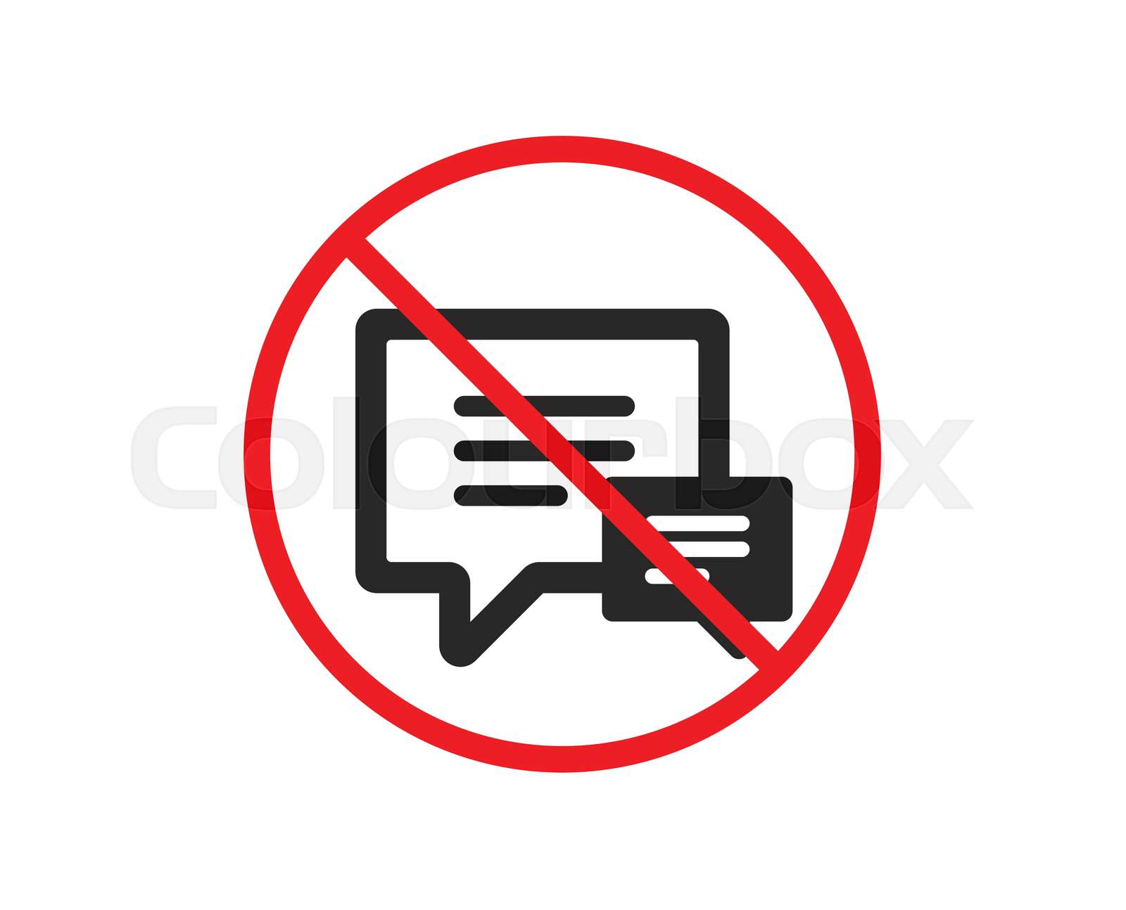 nein, illustration, icon | Stock-Vektor | Colourbox