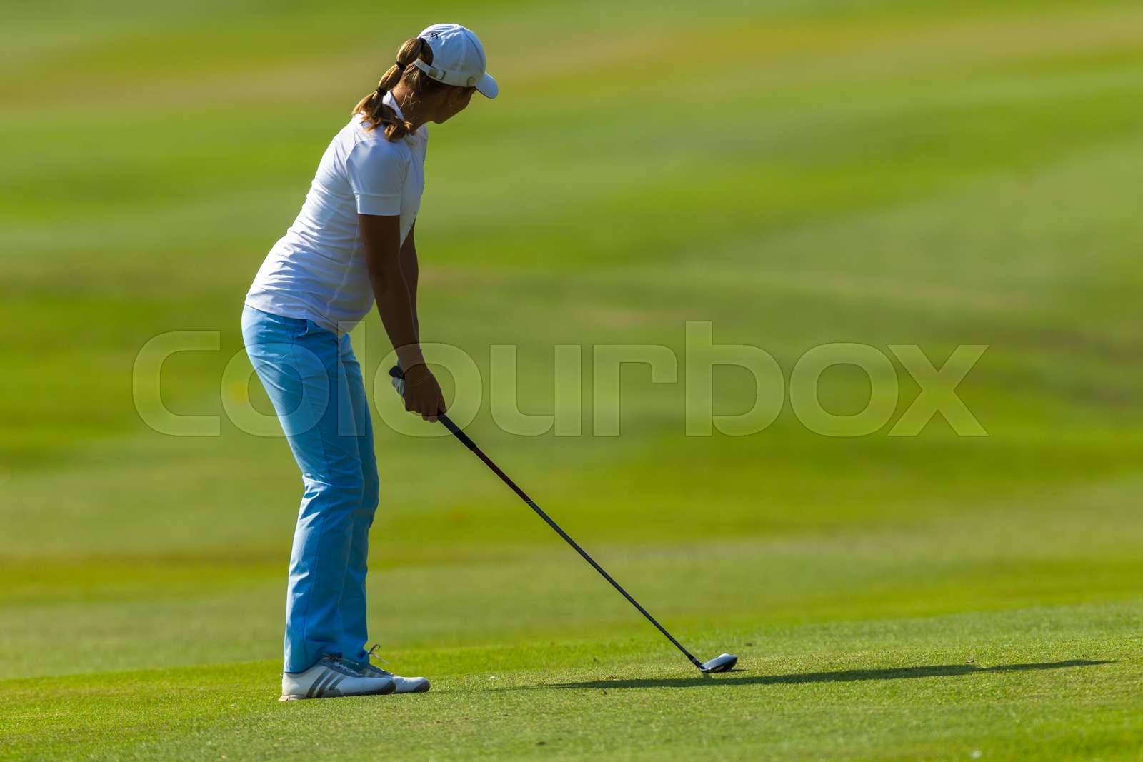 Golf Girl Action | Stock image | Colourbox